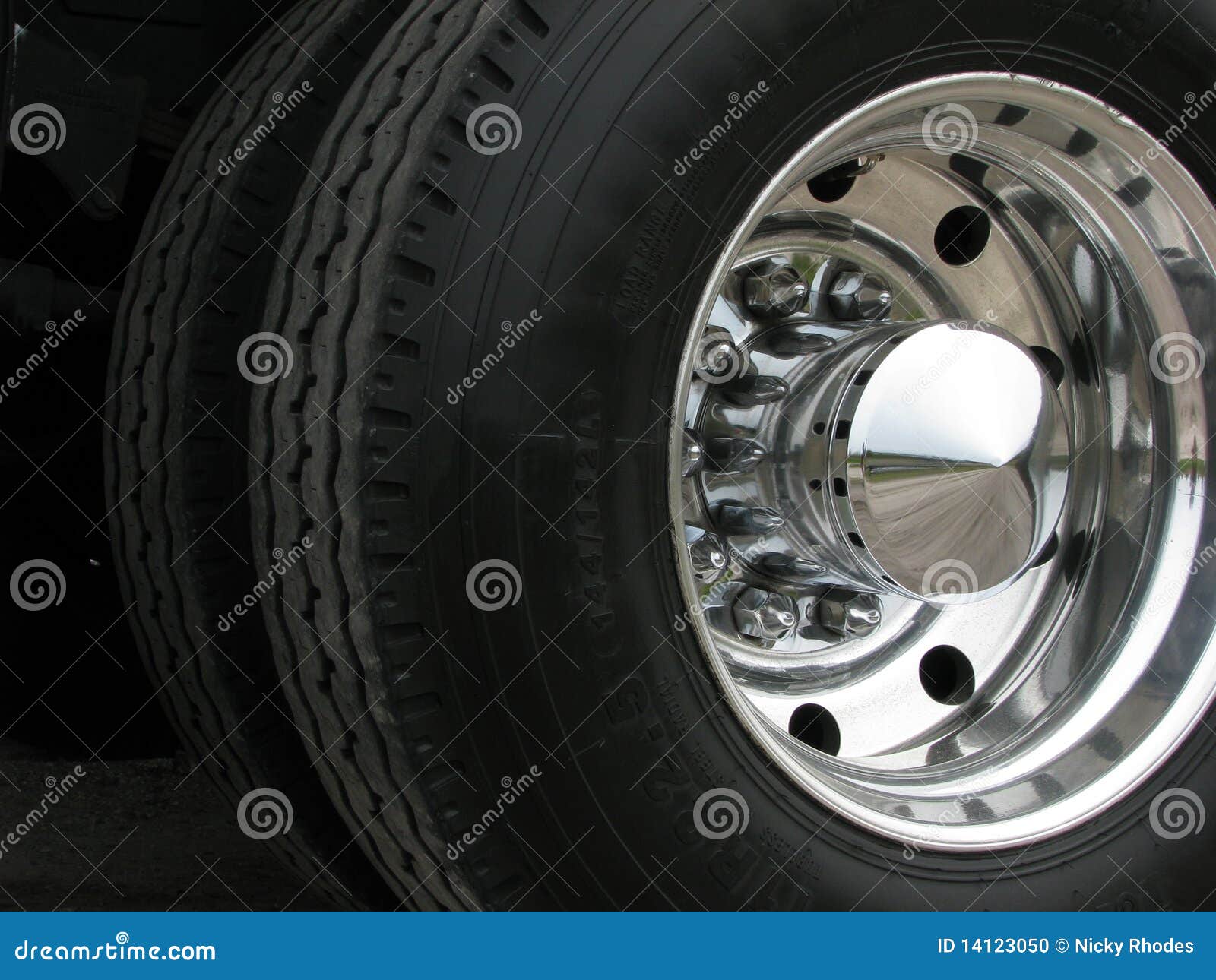 Lorry wheel stock photo. Image of metal, tread, industrial - 14123050