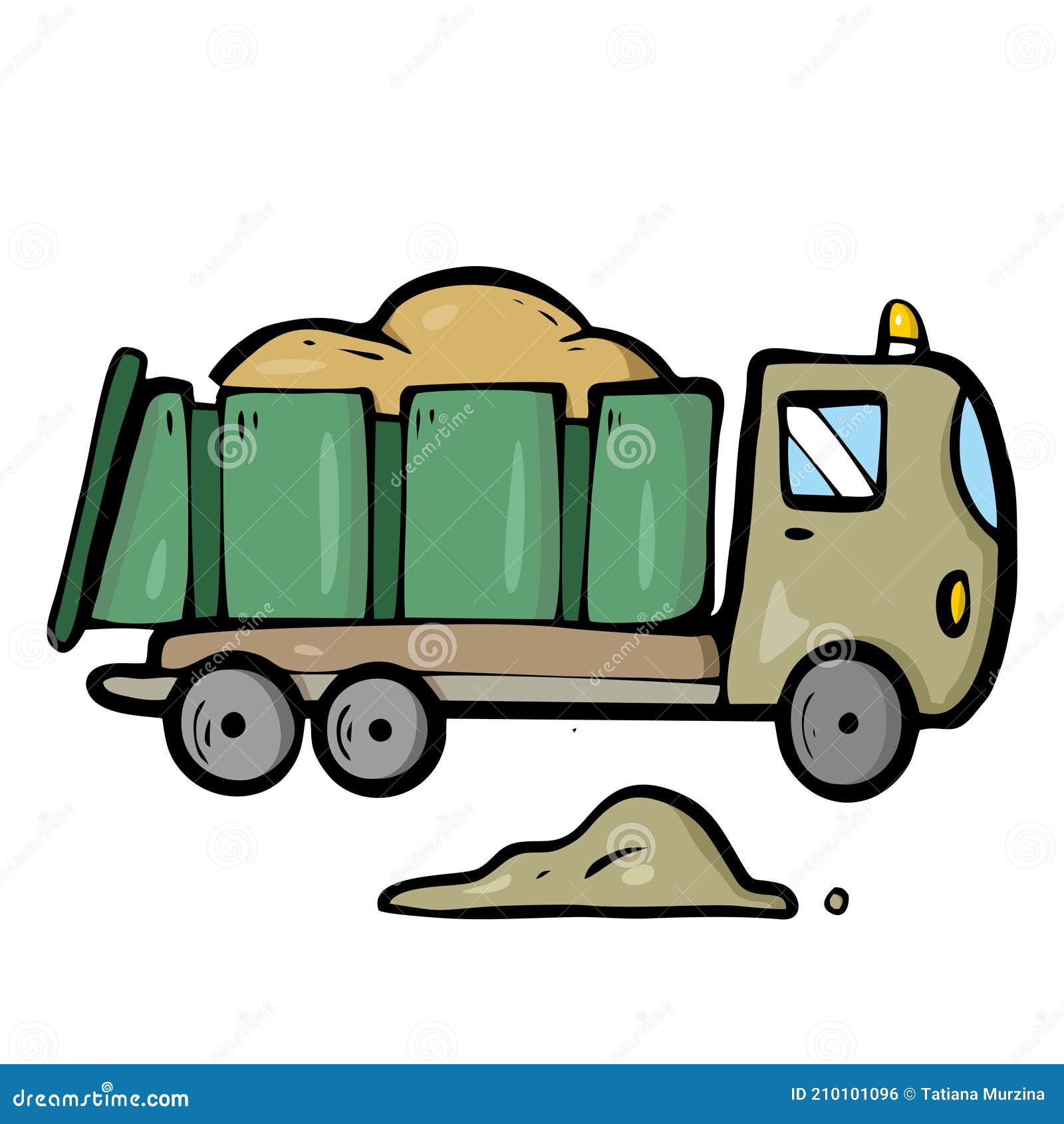 Lorry on White Background Cute Cartoon Transport. Stock Vector ...