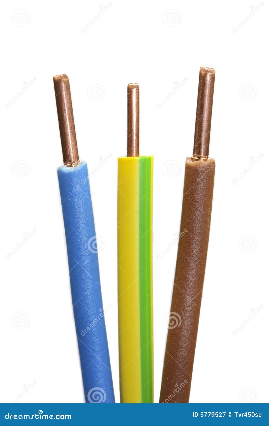 Los Alambres Del Cable Eléctrico Aislaron Imagen de archivo - Imagen de ...