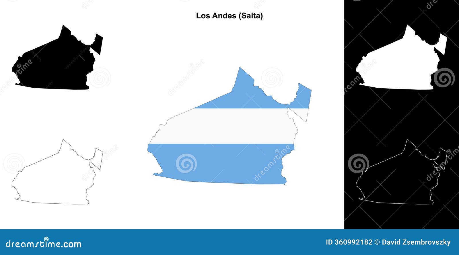 Los Andes Outline Map Vector Illustration | CartoonDealer.com #360992182