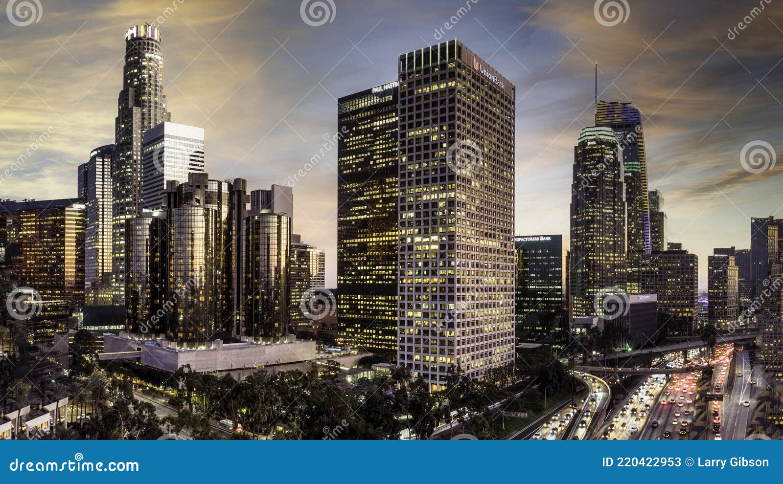 Los Angeles California Skyline Panorama Editorial Stock Photo - Image ...
