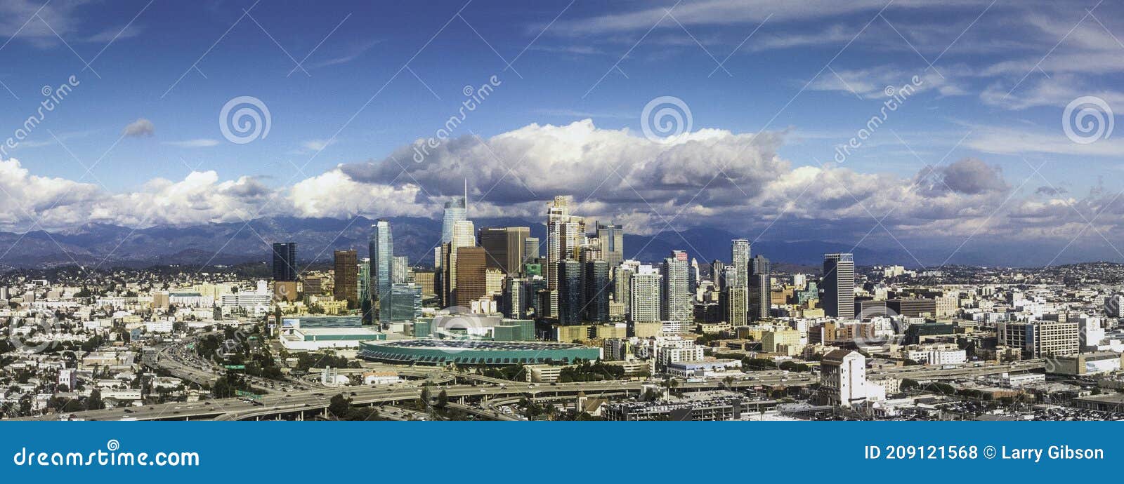 Los Angeles California Skyline Panorama Editorial Stock Photo - Image ...