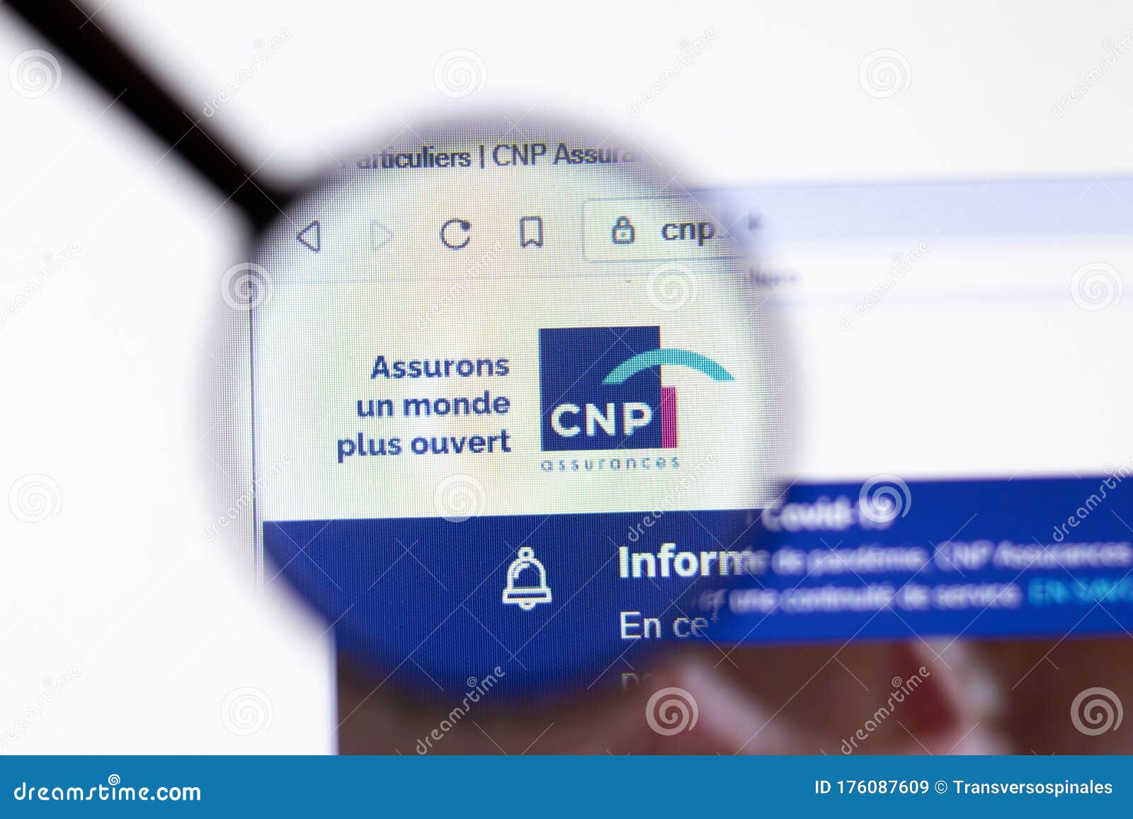 Los Angeles California Usa 20 March 2020 Cnp Assurances Company Logo On Website Page Close