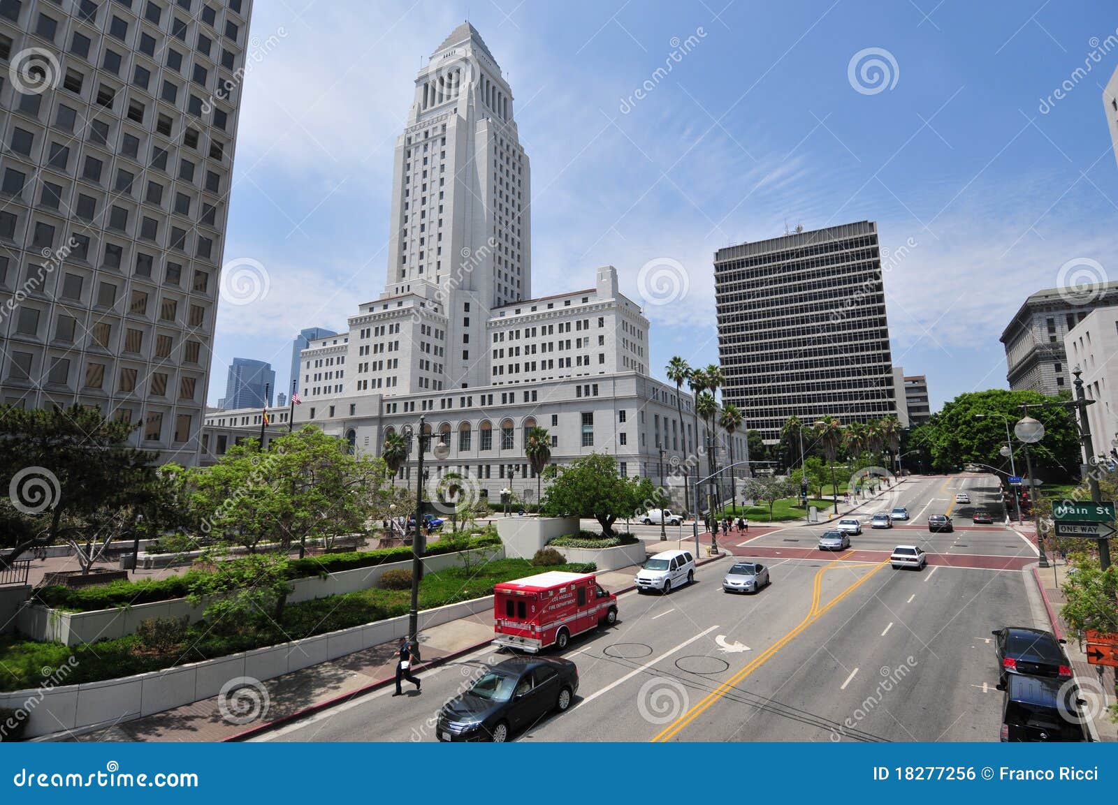 Los Angeles City Hall Downtown LA Editorial Photo - Image of hall ...