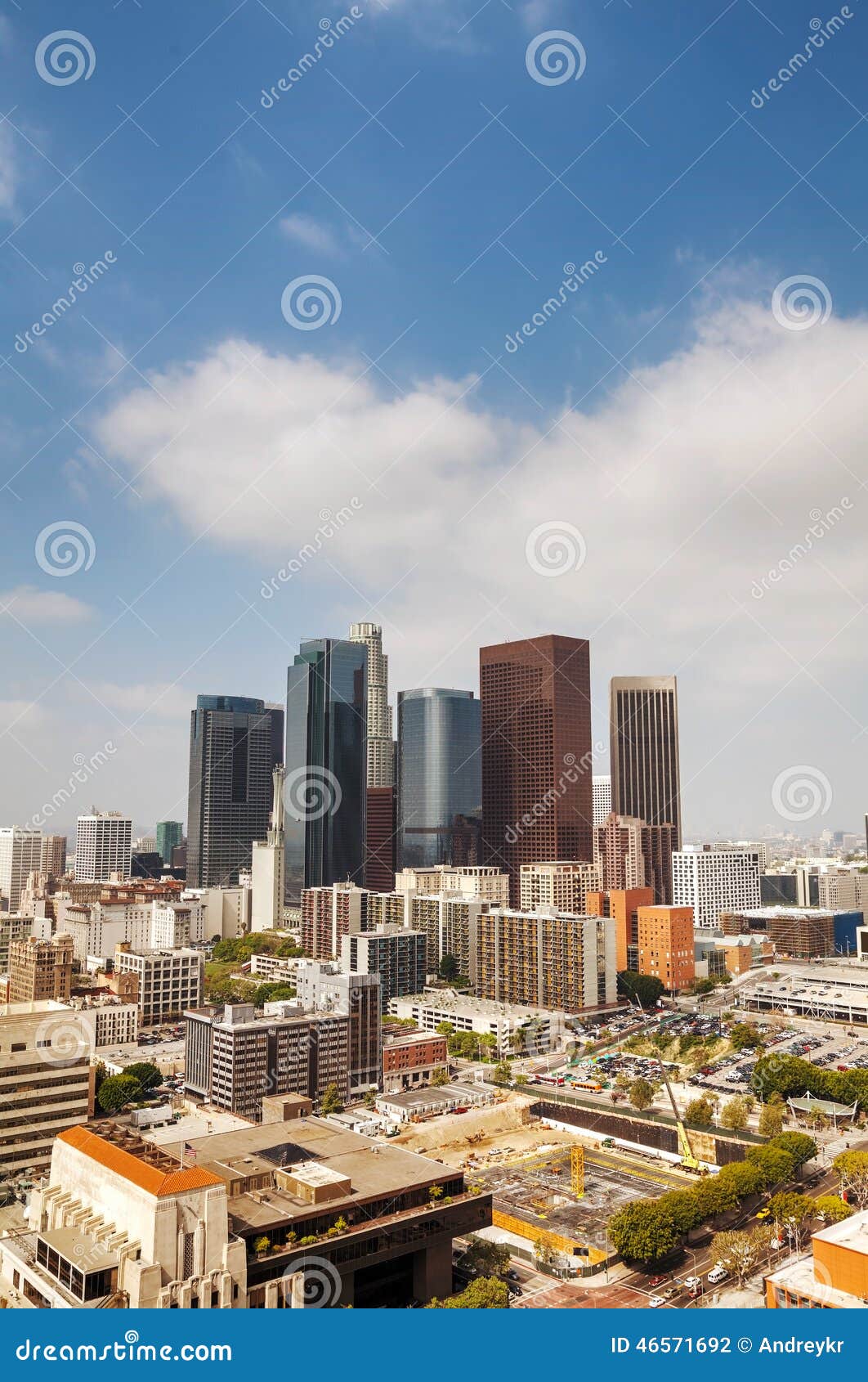 Los Angeles cityscape stock photo. Image of skyline, urban - 46571692