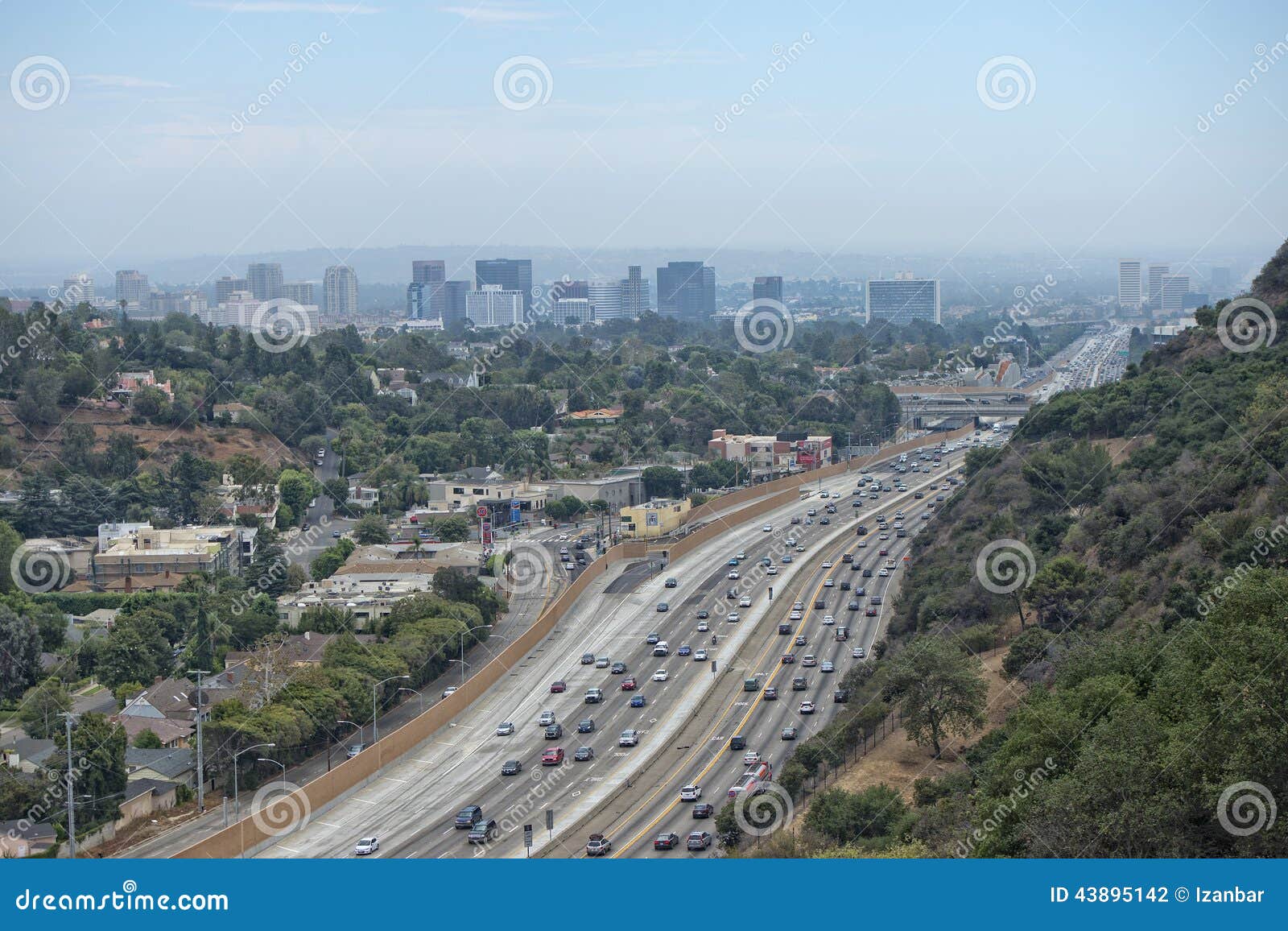 Los Angeles Congested Highway Stock Photo - Image of carpool ...