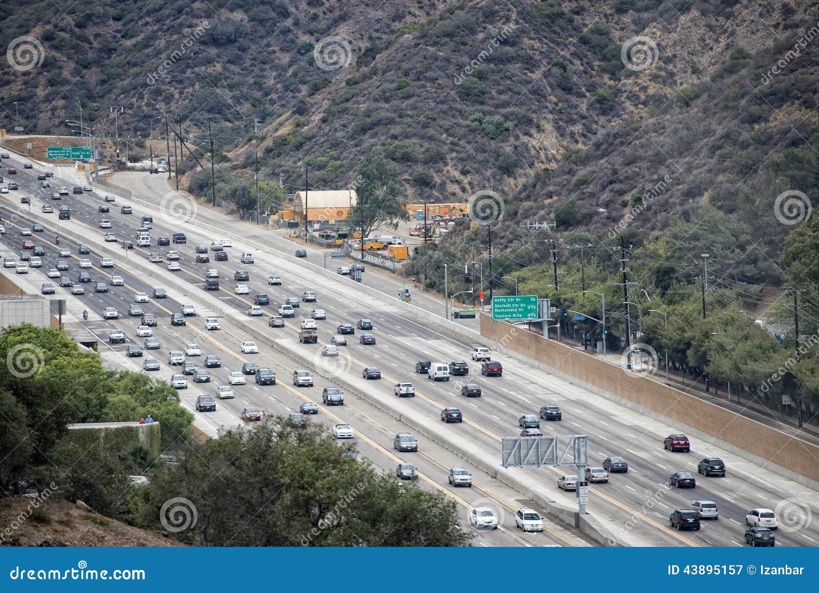 Los Angeles Congested Highway Stock Image - Image of fuel, crowded ...
