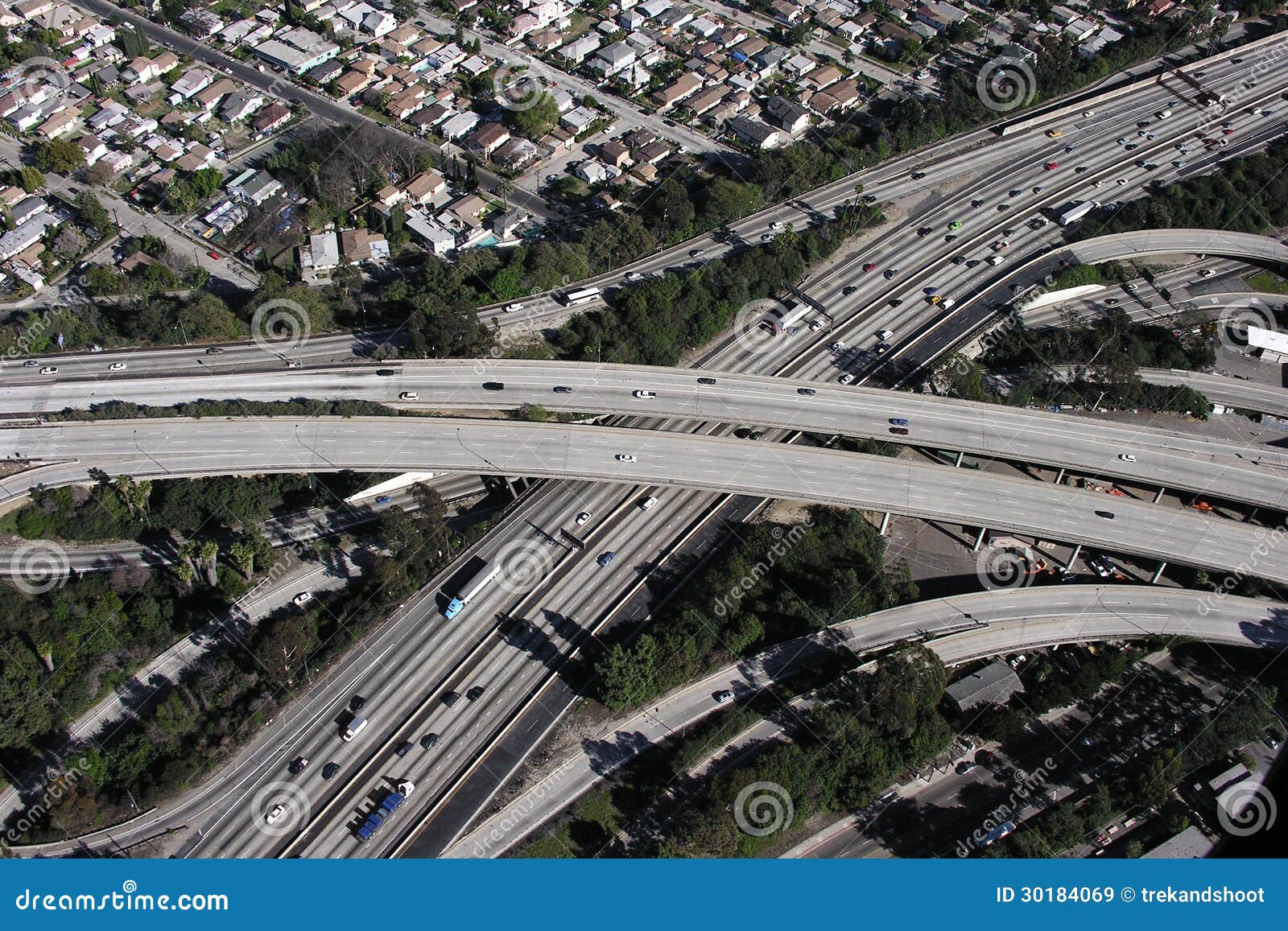 LA Freeway Interchange stock image. Image of freeway - 30184069