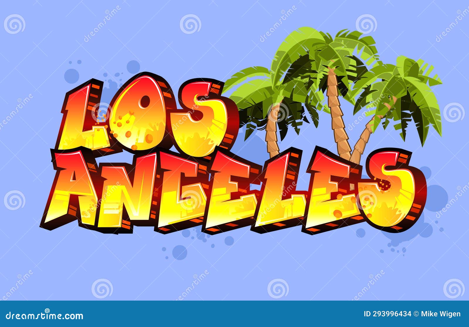 Los Angeles - Graffiti Styled Vector Logotype Design Stock Vector ...