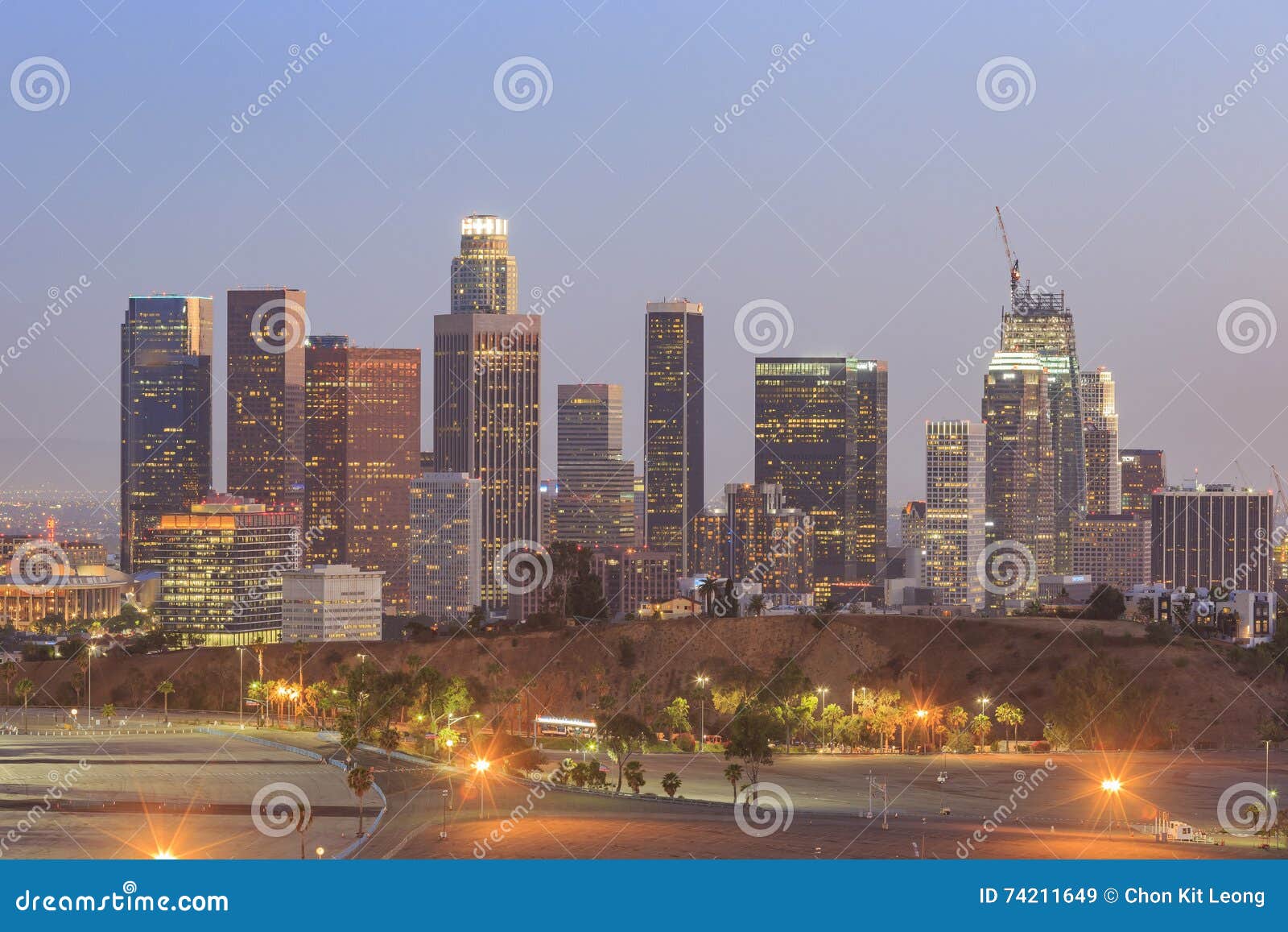 Los Angeles by the lake stock image. Image of architecture - 74211649