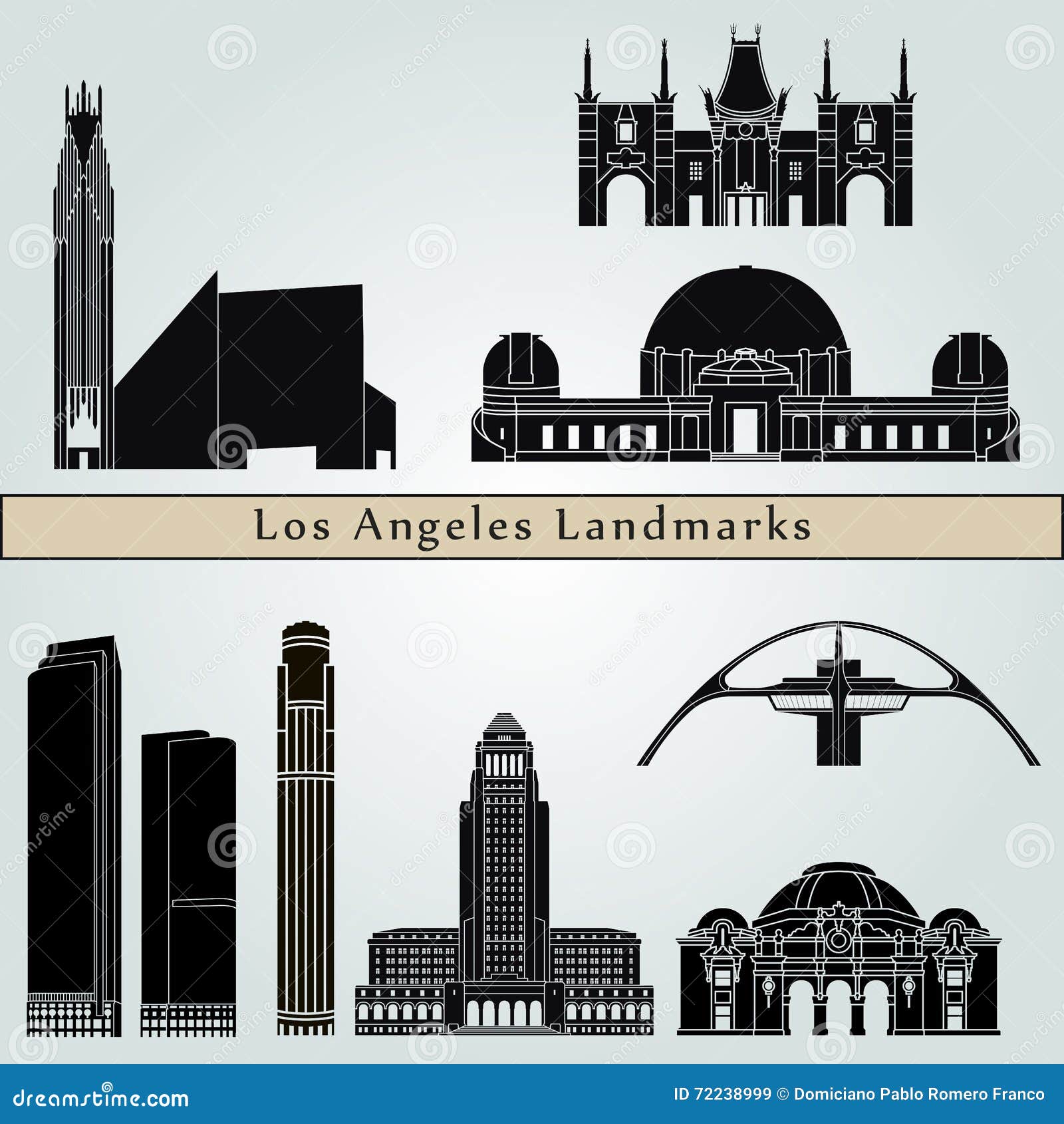 Historic Building Los Angeles Symbols