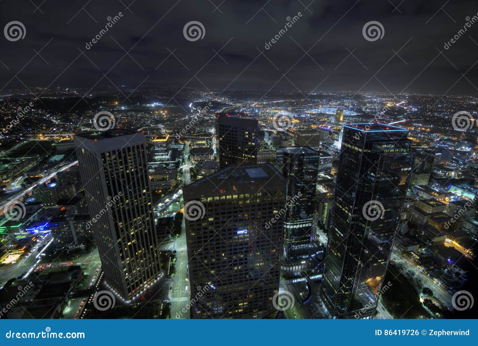 Los Angeles lights editorial photo. Image of angeles - 86419726