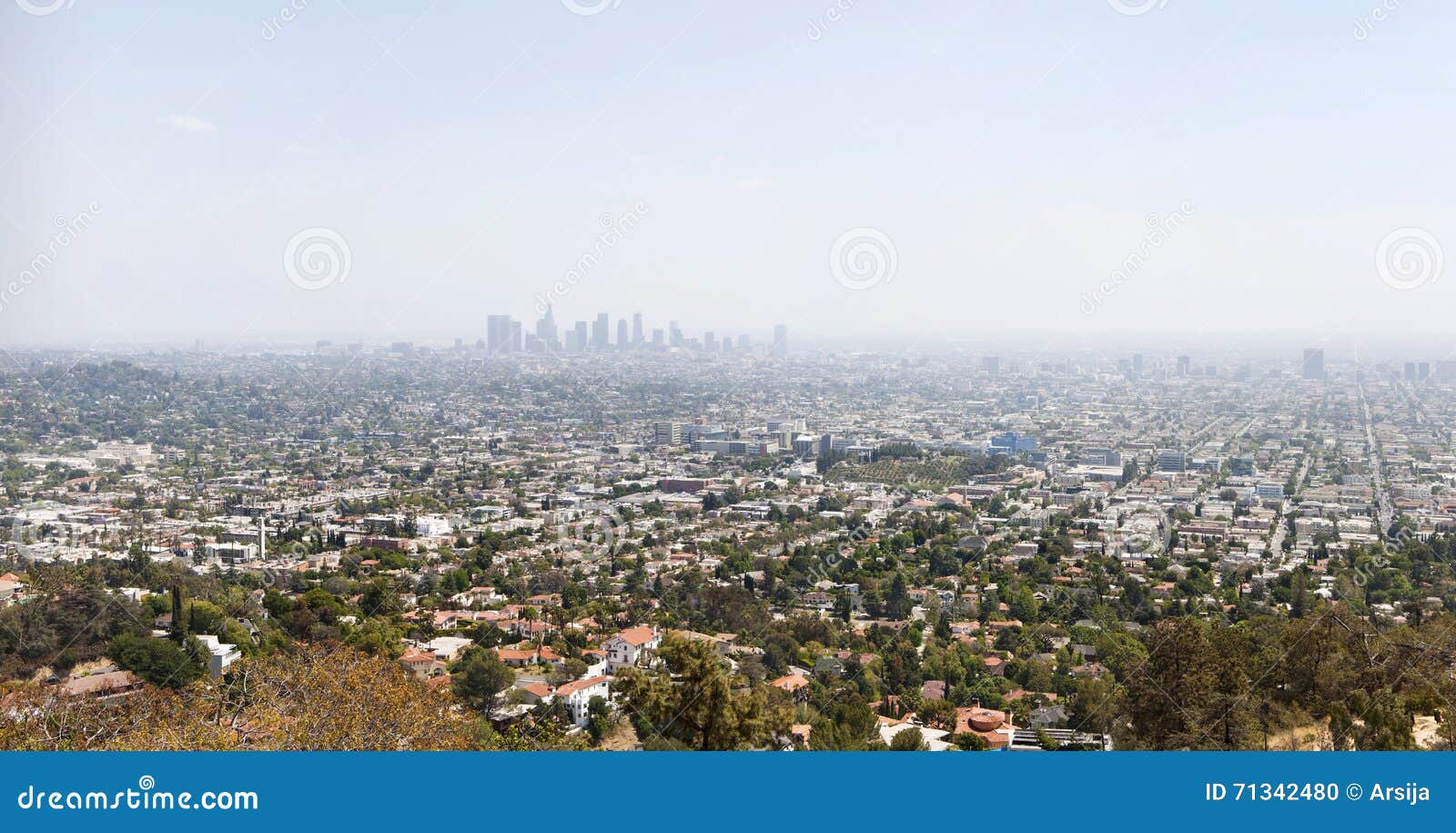 Los Angeles at noon stock photo. Image of pacific, beautiful - 71342480