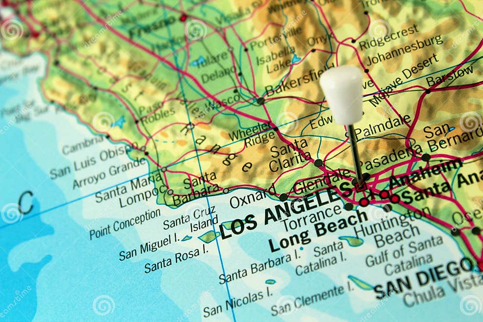 Los Angeles Pin map stock photo. Image of industry, california - 25704102