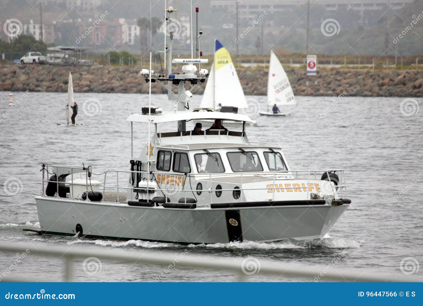 Los Angeles Sheriff Boat editorial photo. Image of coast - 96447566