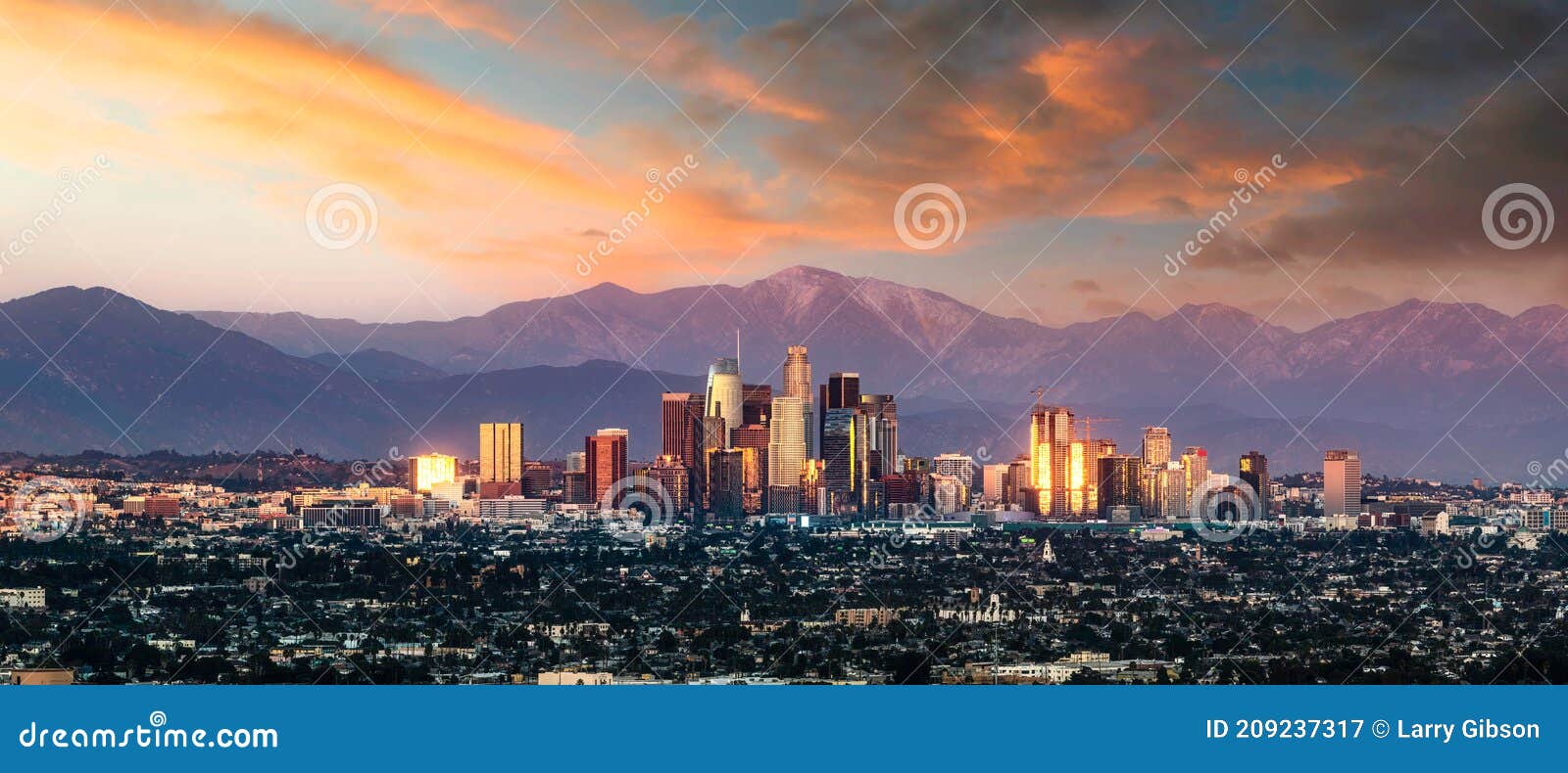 Los Angeles Skyline in California Editorial Photography - Image of ...