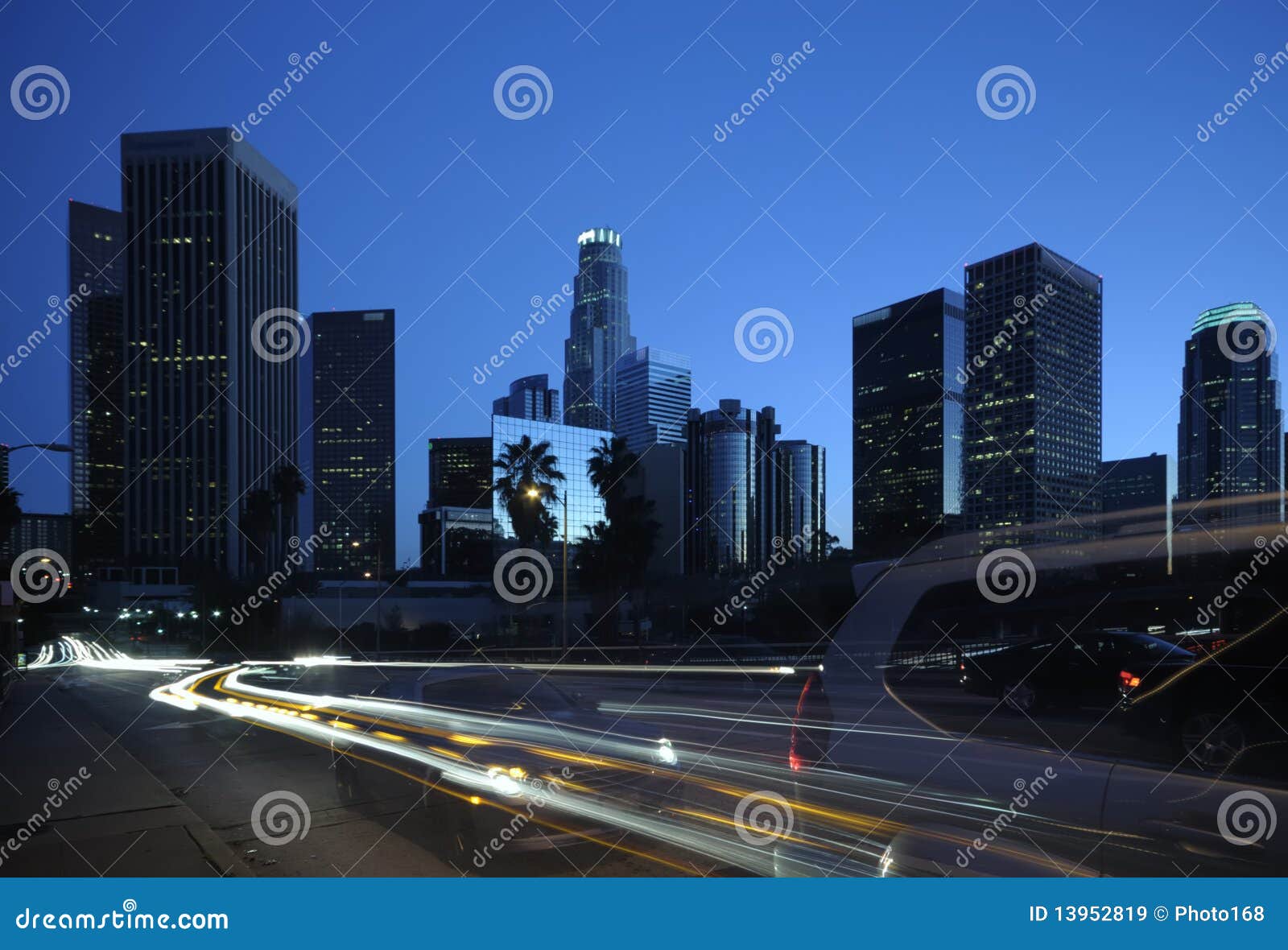 Los Angeles street scene stock image. Image of district - 13952819
