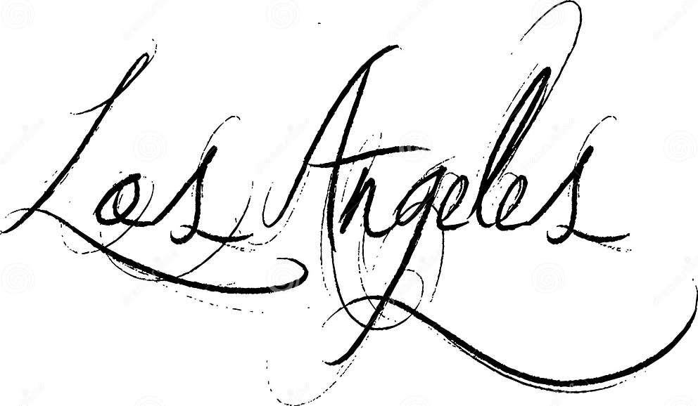 Los Angles sign stock vector. Illustration of handwritten - 28589044