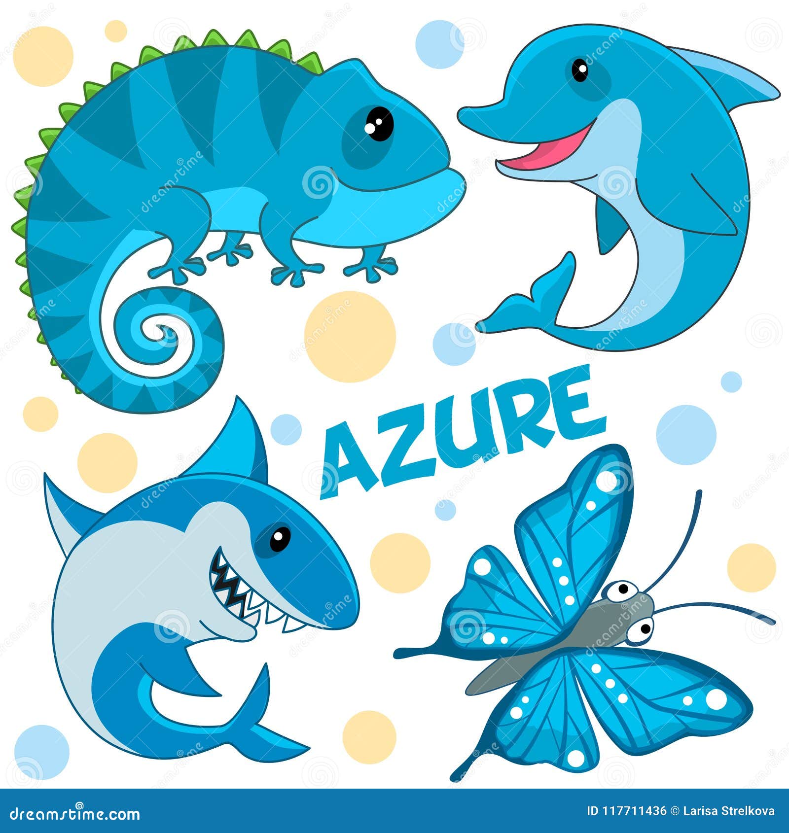 Los Animales Salvajes Son Azules Ilustración del Vector - Ilustración ...