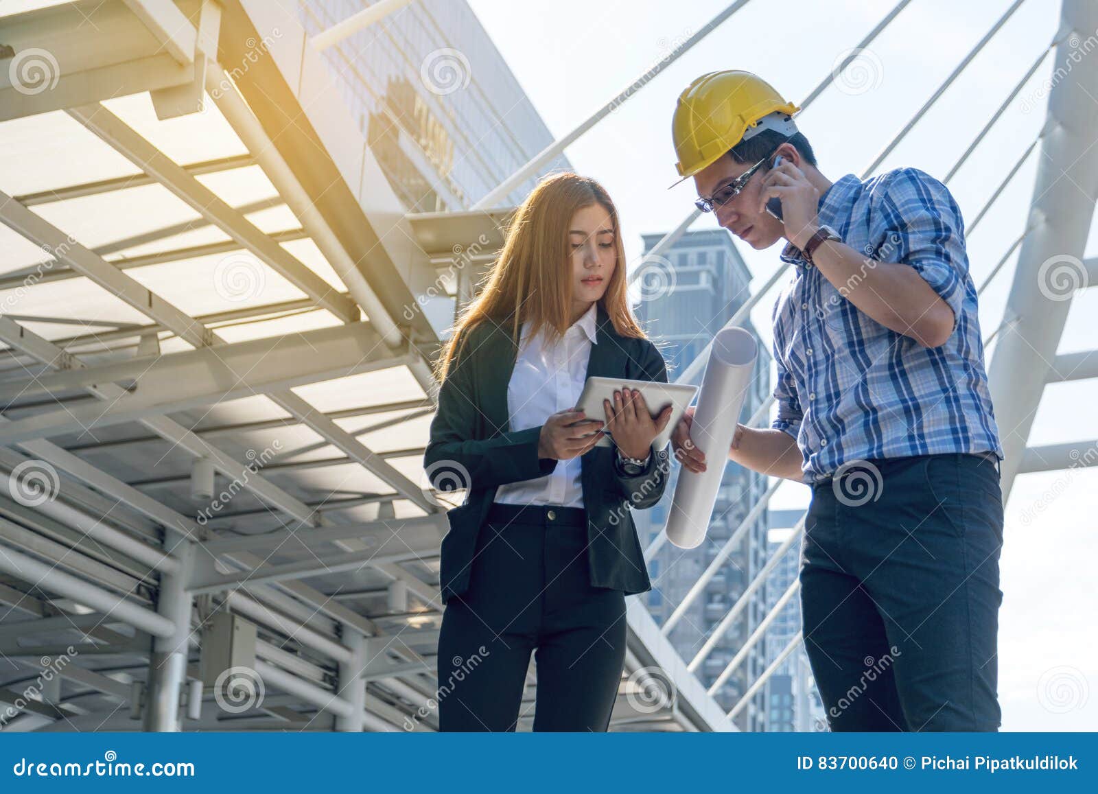 Los Arquitectos Están Planeando Nuevo Proyecto Foto de archivo - Imagen ...