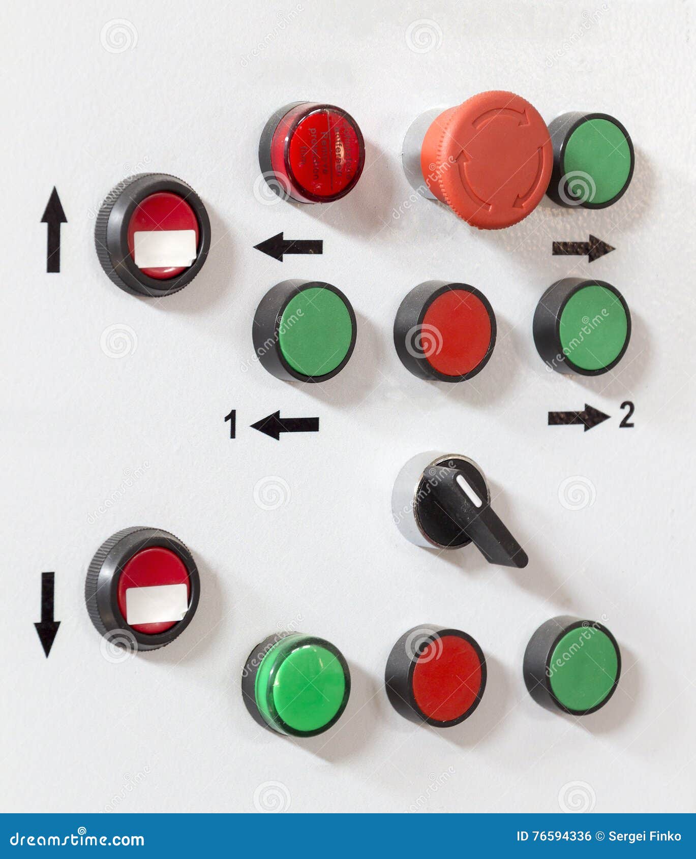 Los Botones Del Panel De Control Foto de archivo - Imagen de ...