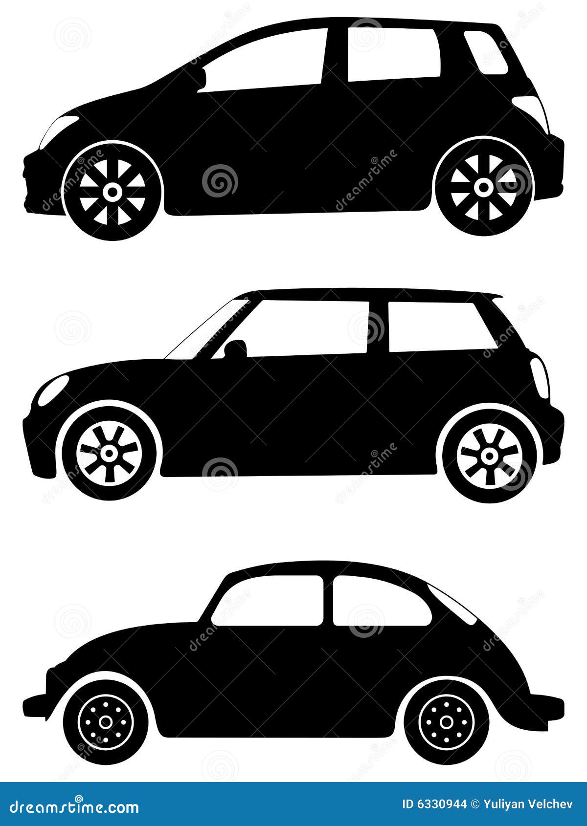 Los Coches Vector El Conjunto Ilustración del Vector - Ilustración de ...
