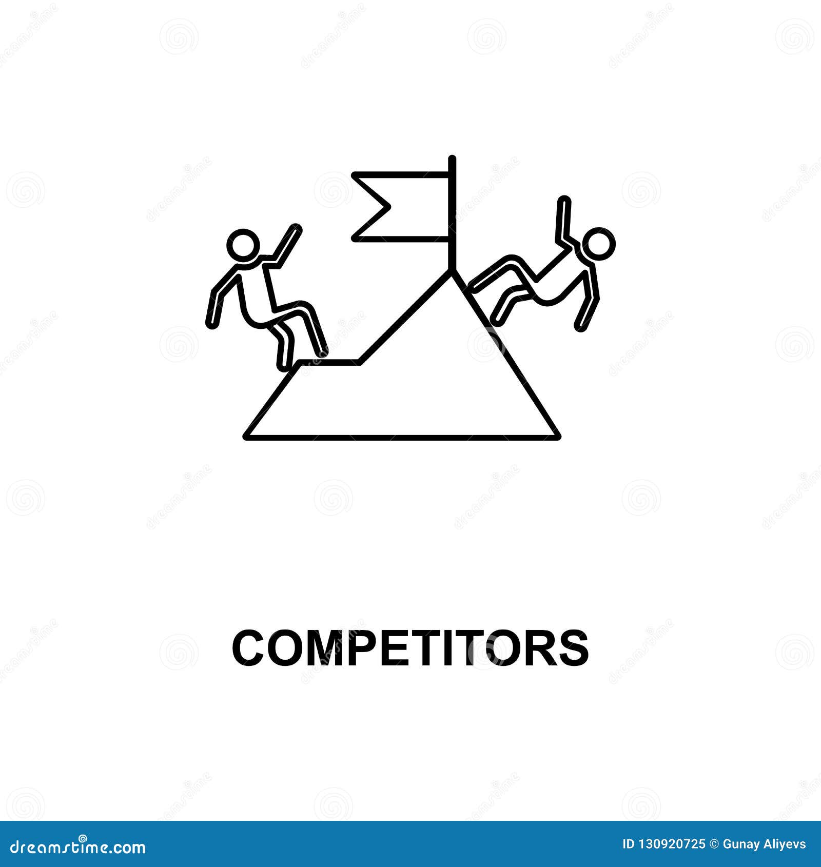 Los Competidores Alinean El Icono Stock de ilustración - Ilustración de ...