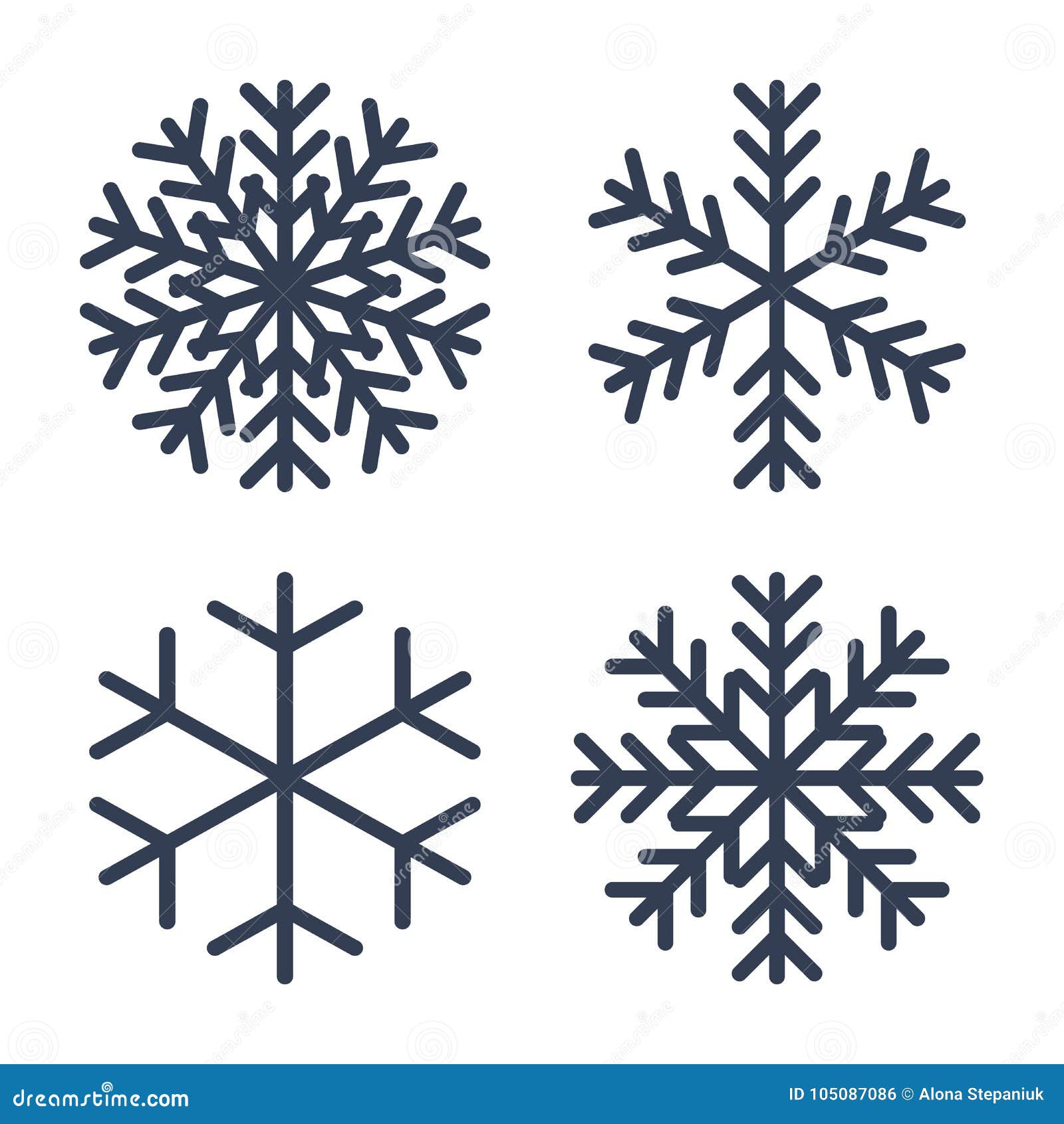 Copos De Nieve Vector