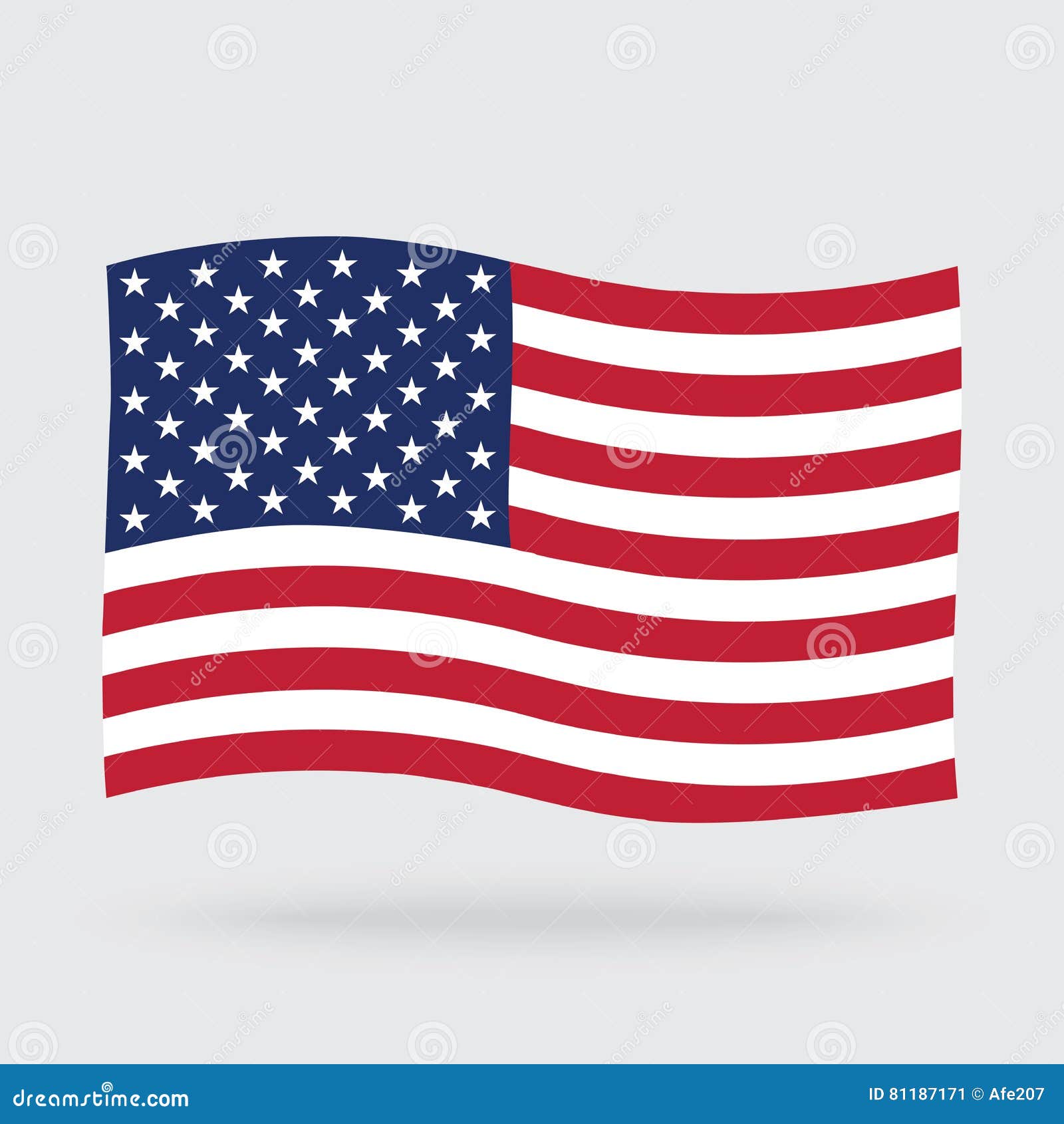 Los E.E.U.U. Que Agitan La Bandera En Fondo Ilustración del Vector ...