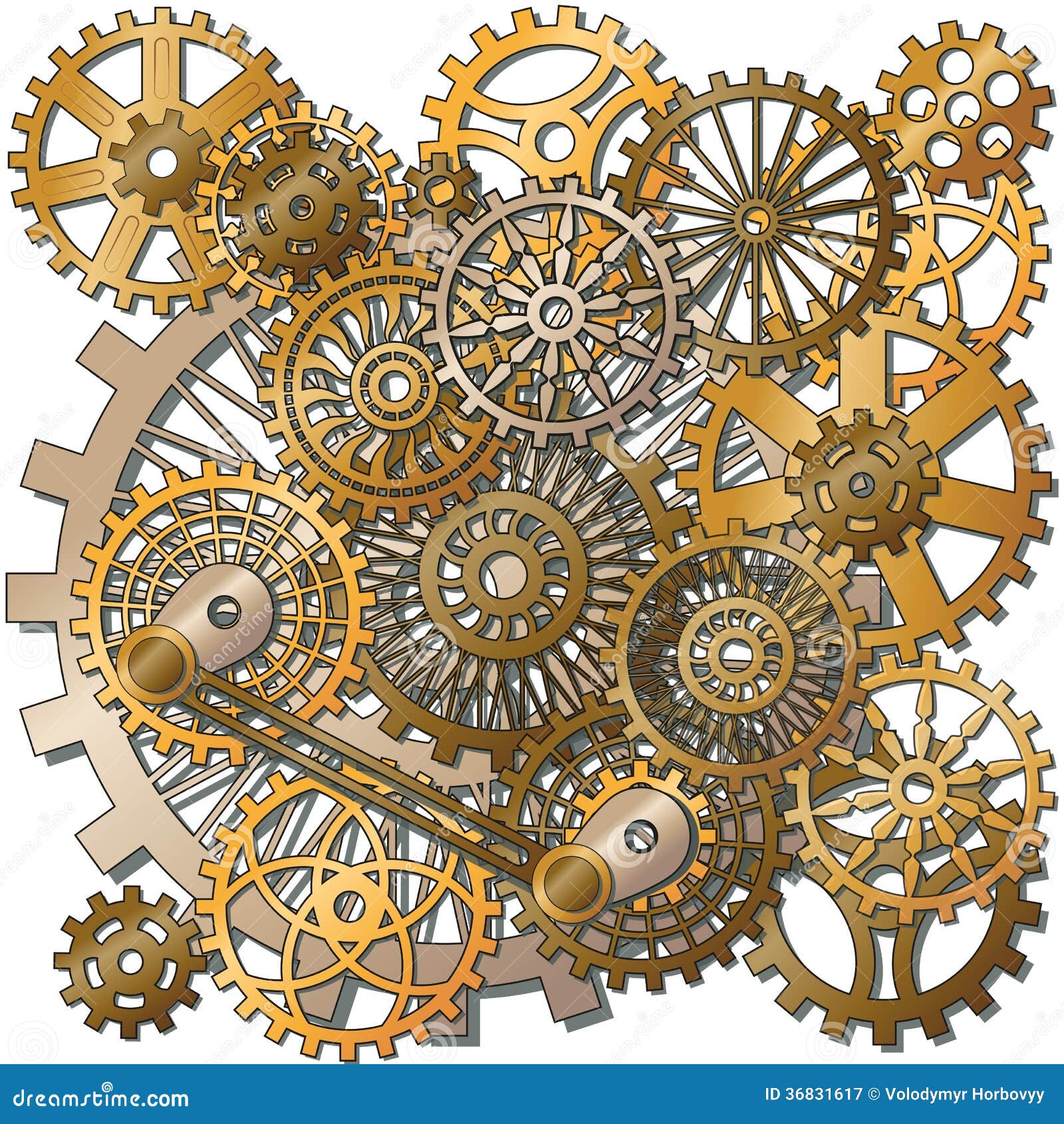 Los engranajes ilustración del vector. Ilustración de equipo - 36831617