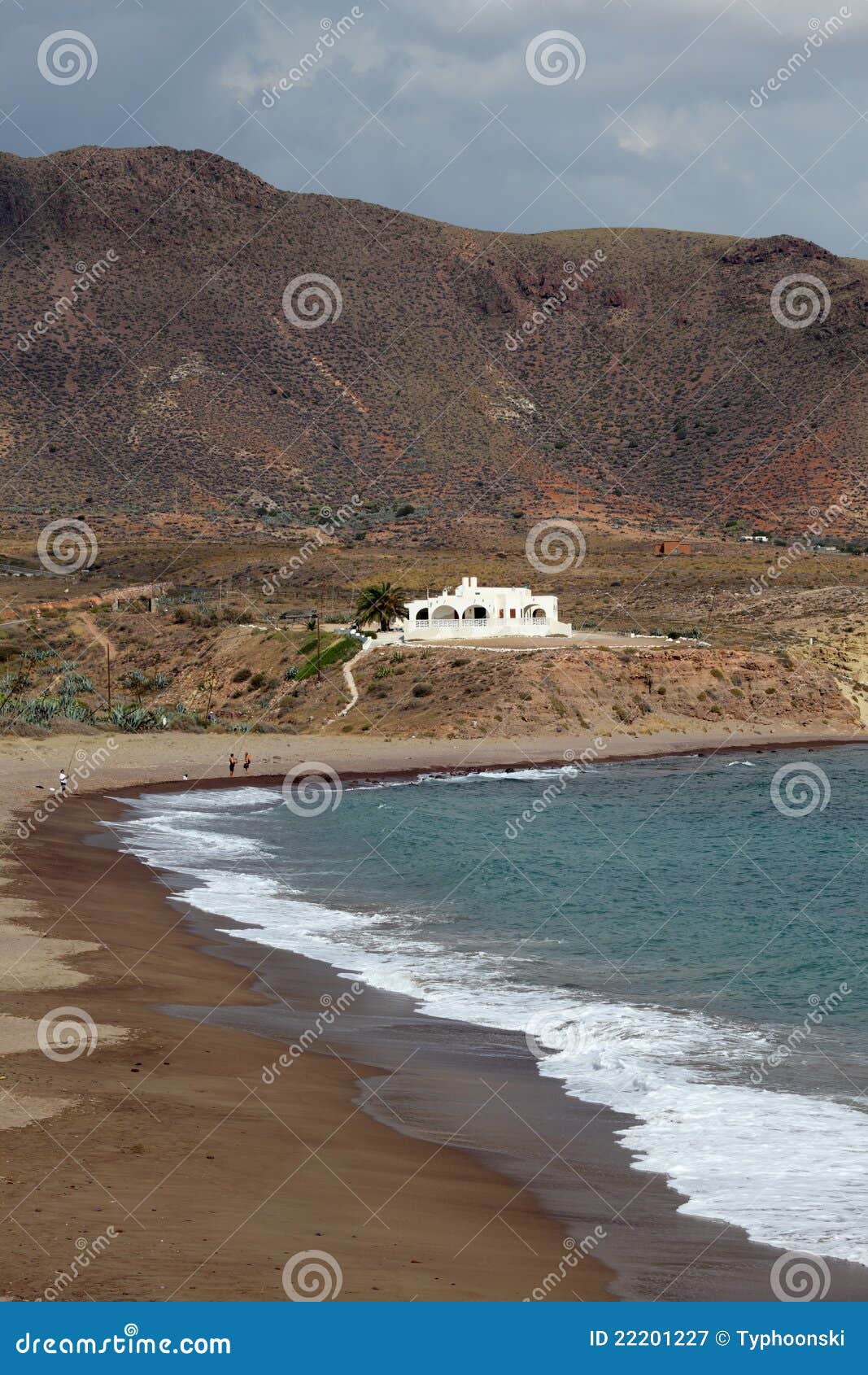 Los Escullos Strand Almeria, Spanje Stock Afbeelding - Image of kust ...