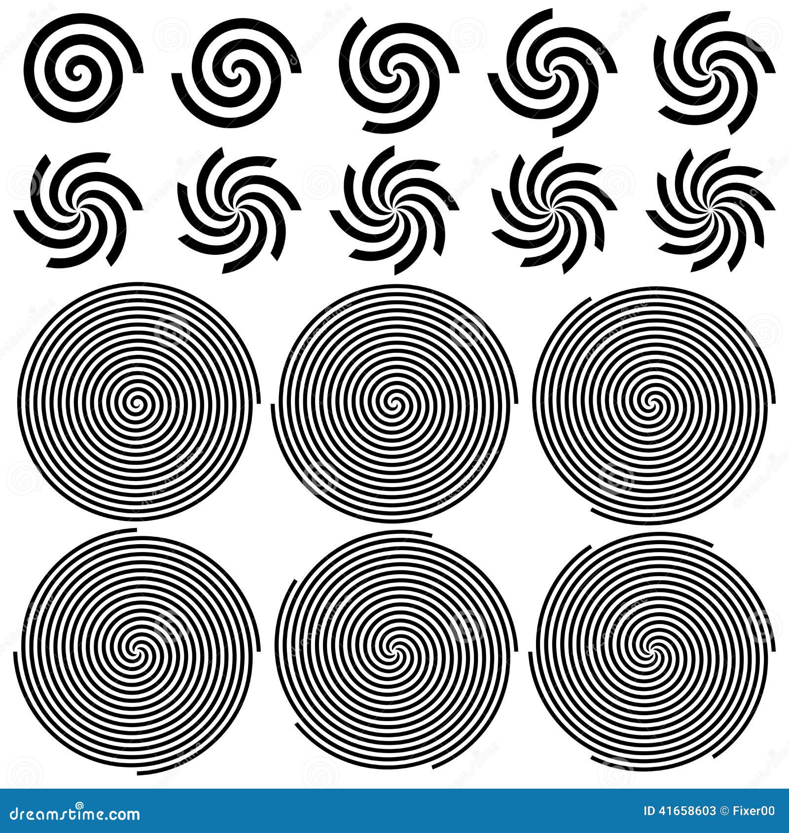 Los Espirales Modelan El Sistema Ilustración del Vector - Ilustración ...