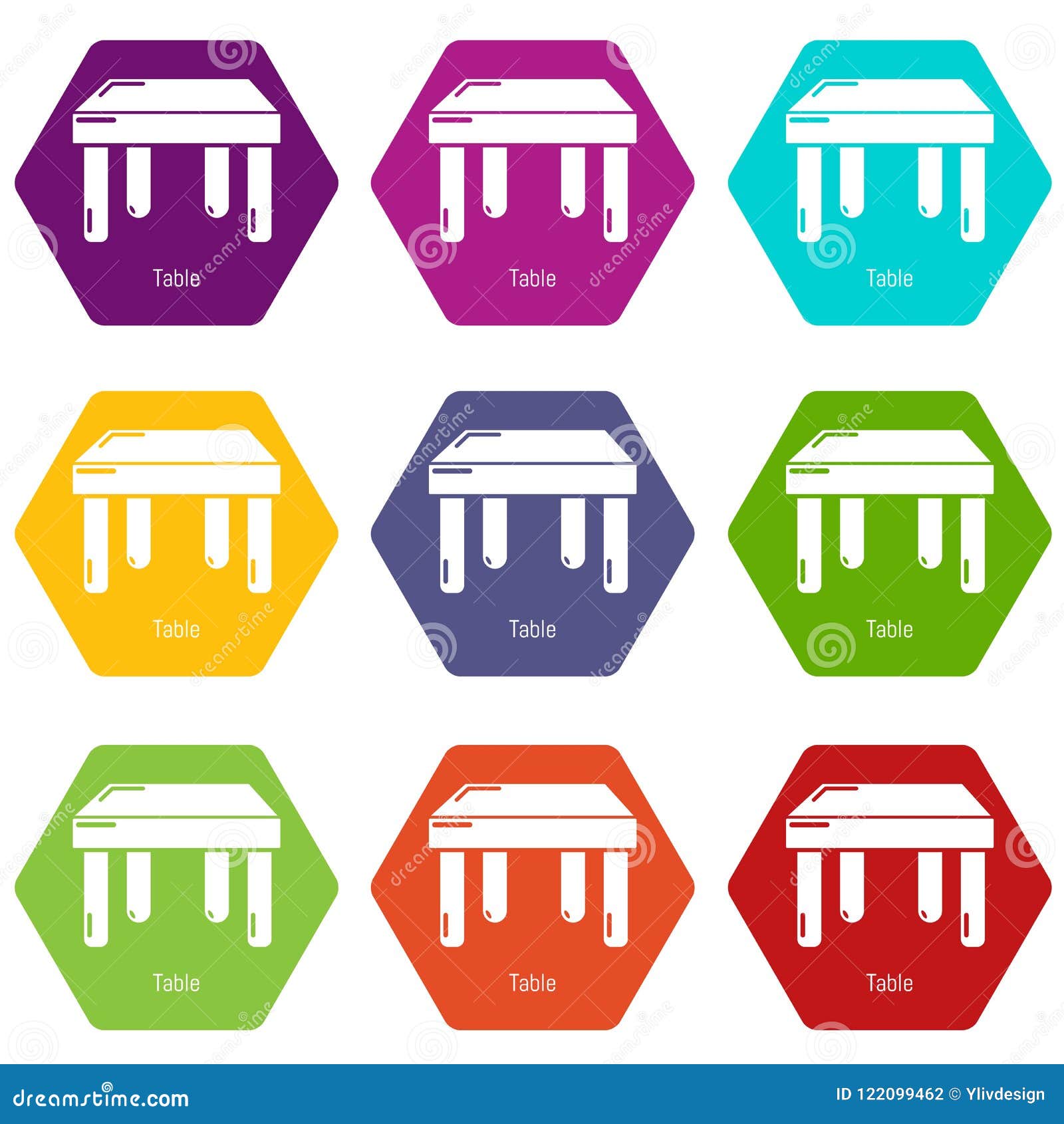 Los Iconos De La Tabla Fijaron El Vector 9 Ilustración del Vector ...