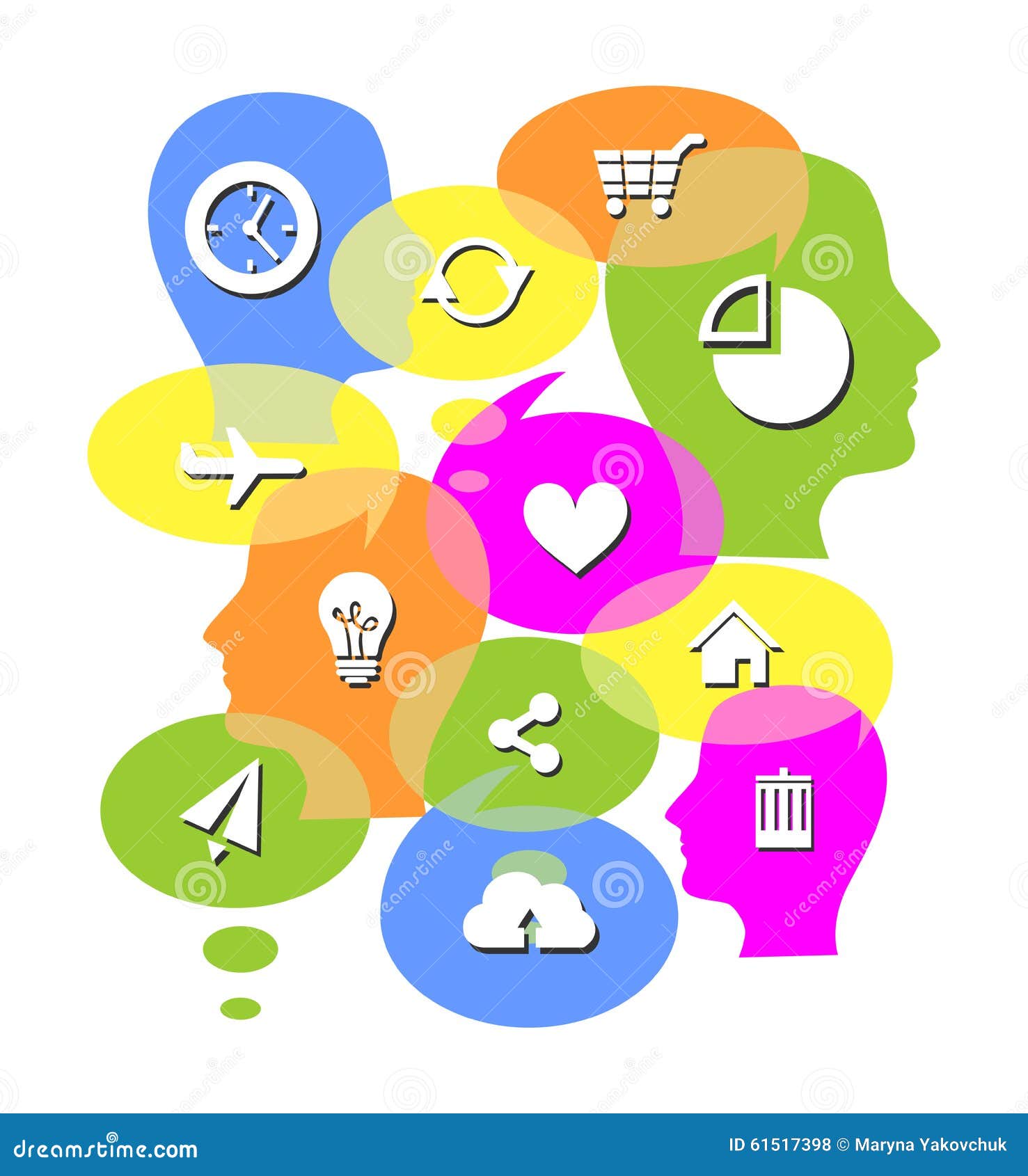 Los iconos de las TIC ilustración del vector. Ilustración de gente ...