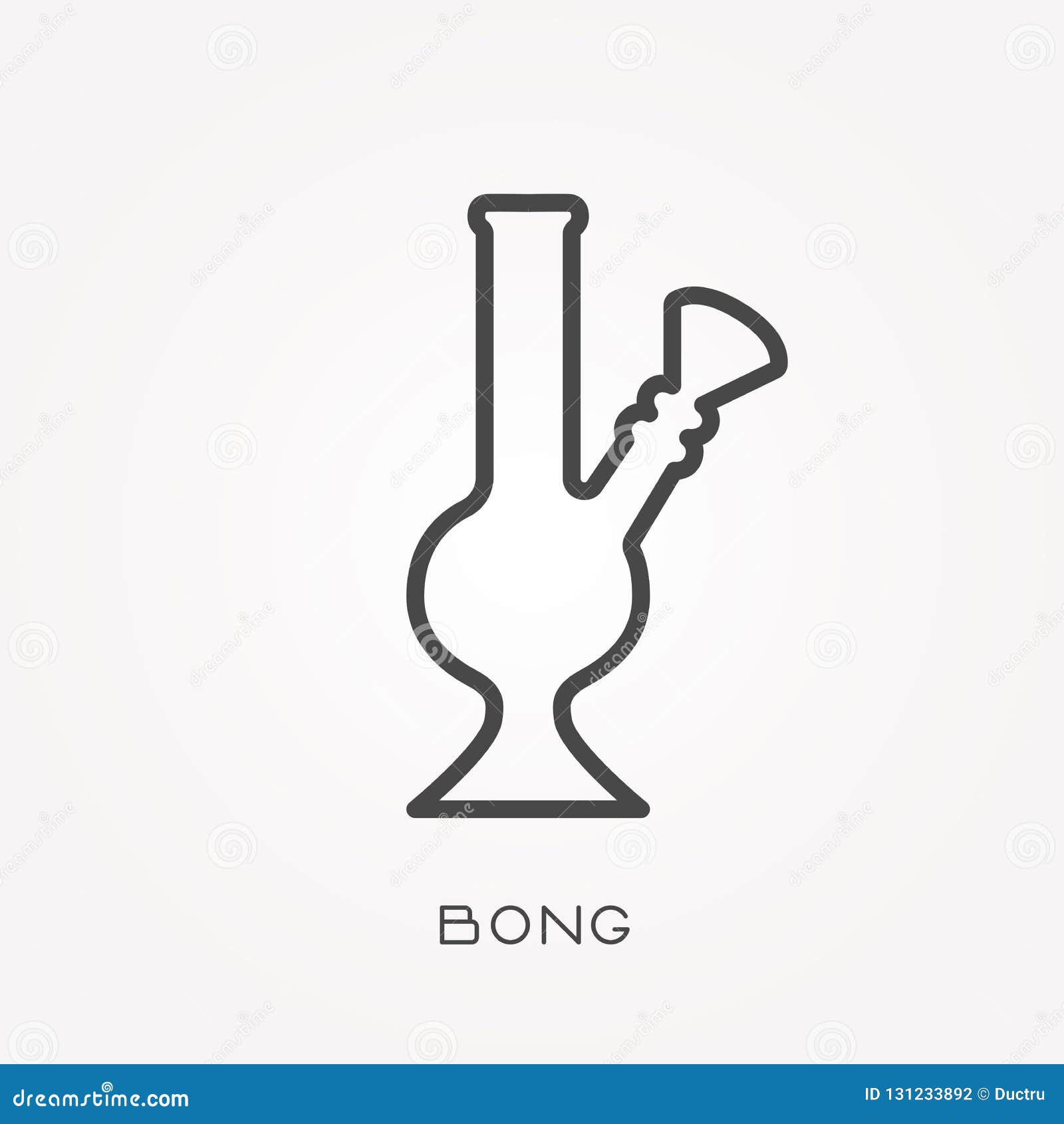 Los Iconos Planos Del Vector Con Bong Ilustración del Vector - Ilustración de objeto, droga ...