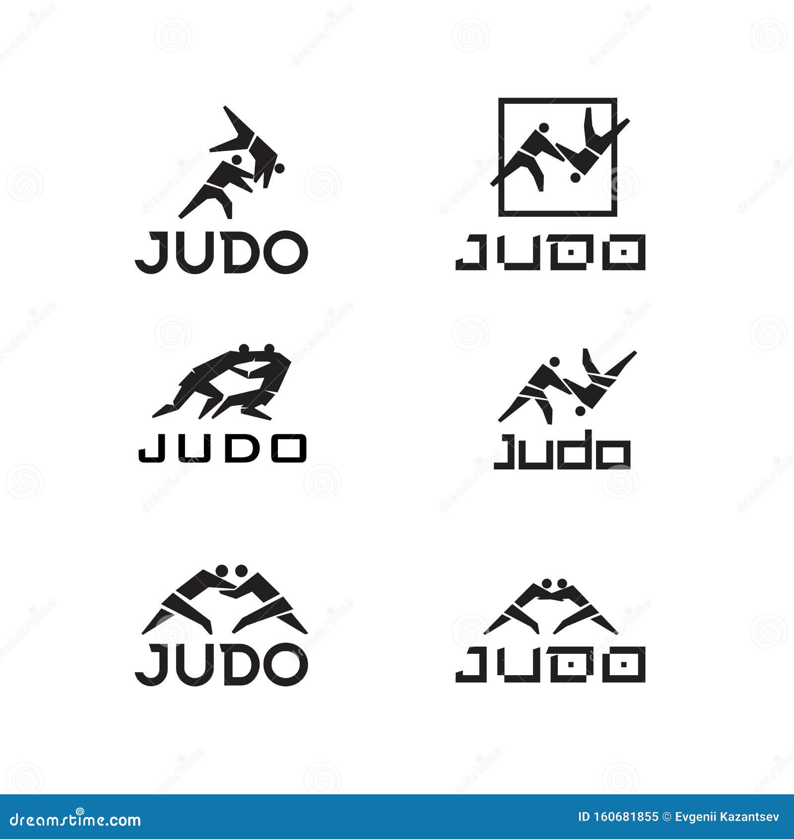 Los Logos De Judo Son Diferentes Ilustración del Vector - Ilustración ...
