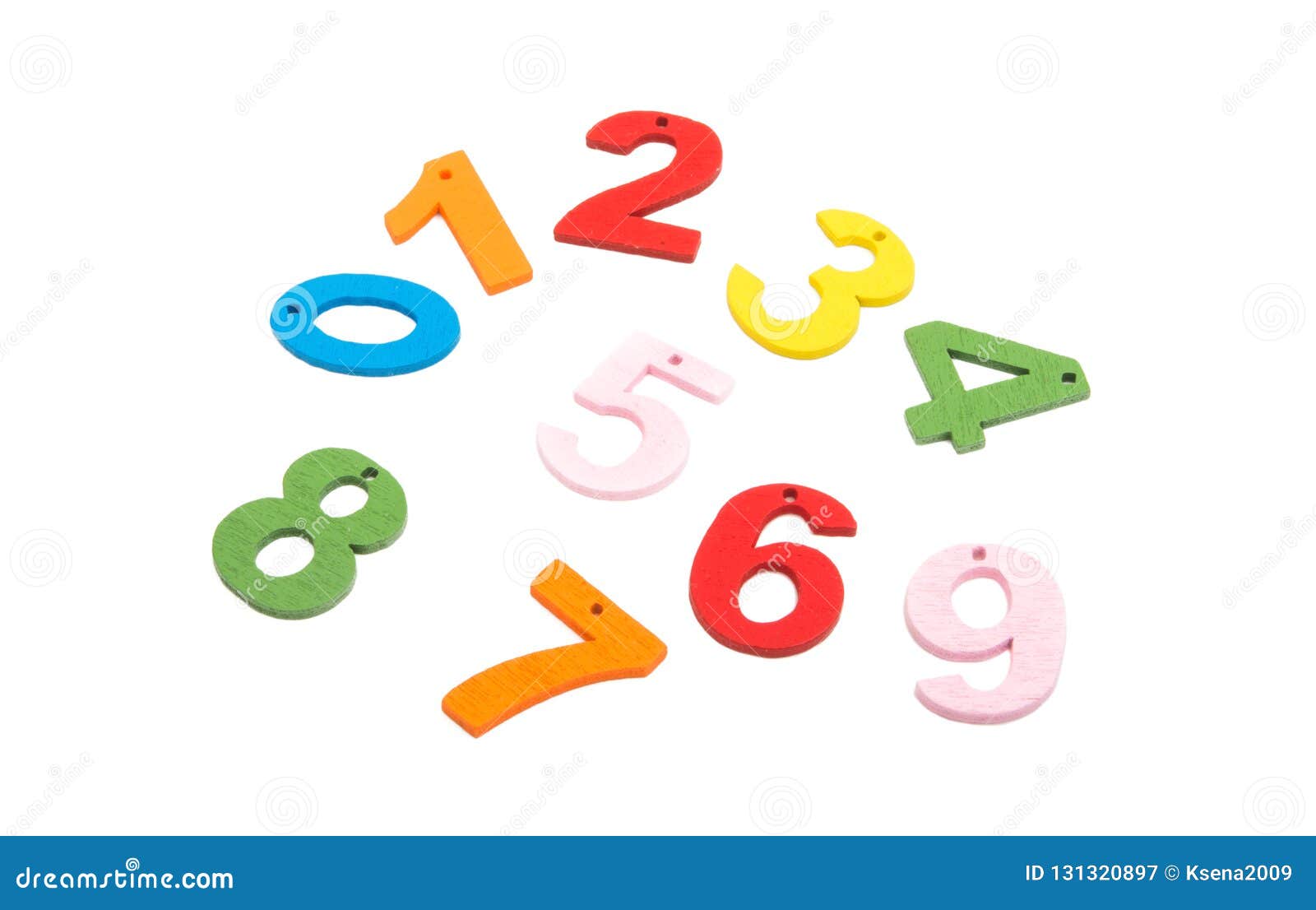 Los Números Coloreados Aislaron Imagen de archivo - Imagen de amarillo ...