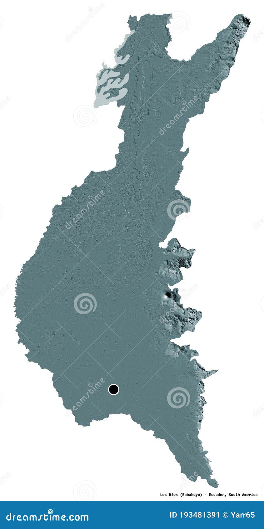 Los Rios, Province of Ecuador, on White. Administrative Stock ...