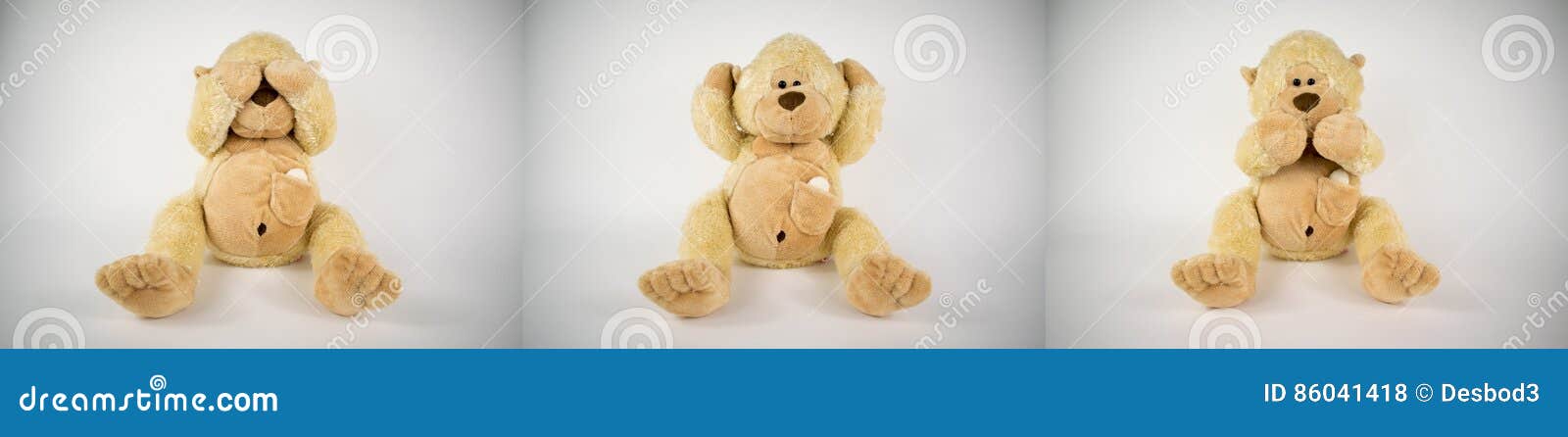 Los tres monos sabios foto de archivo. Imagen de animal - 86041418