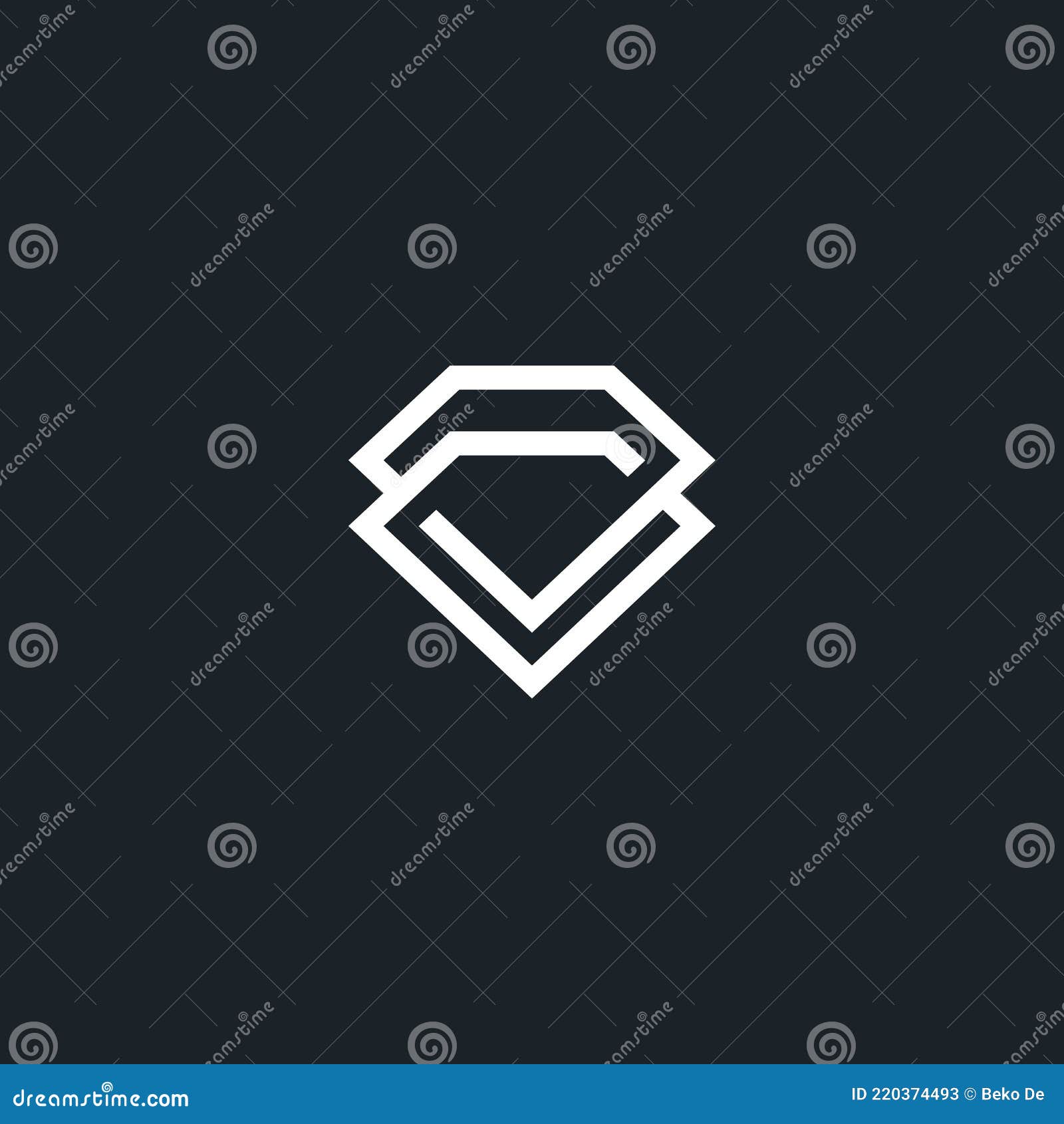 Losange Logo Ligne Illustration Vectoriel Illustration de Vecteur ...