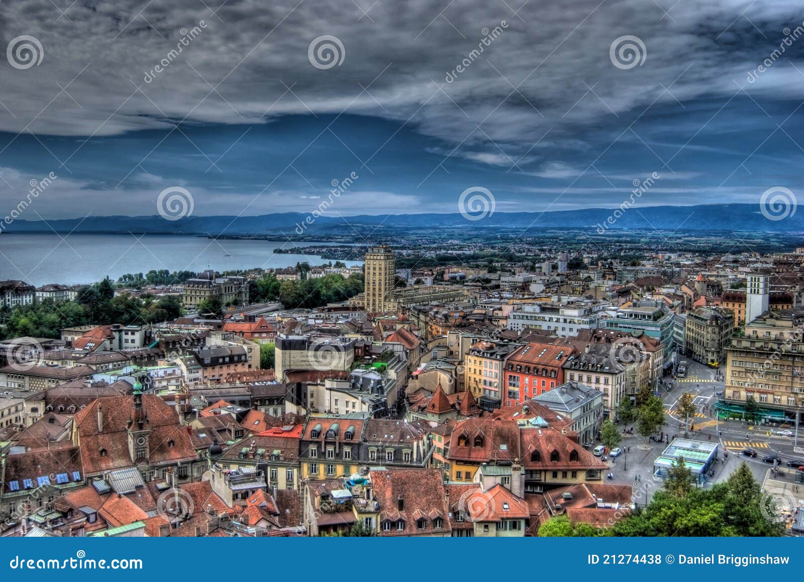 Losanna, Svizzera, HDR fotografia stock. Immagine di costruzione - 21274438