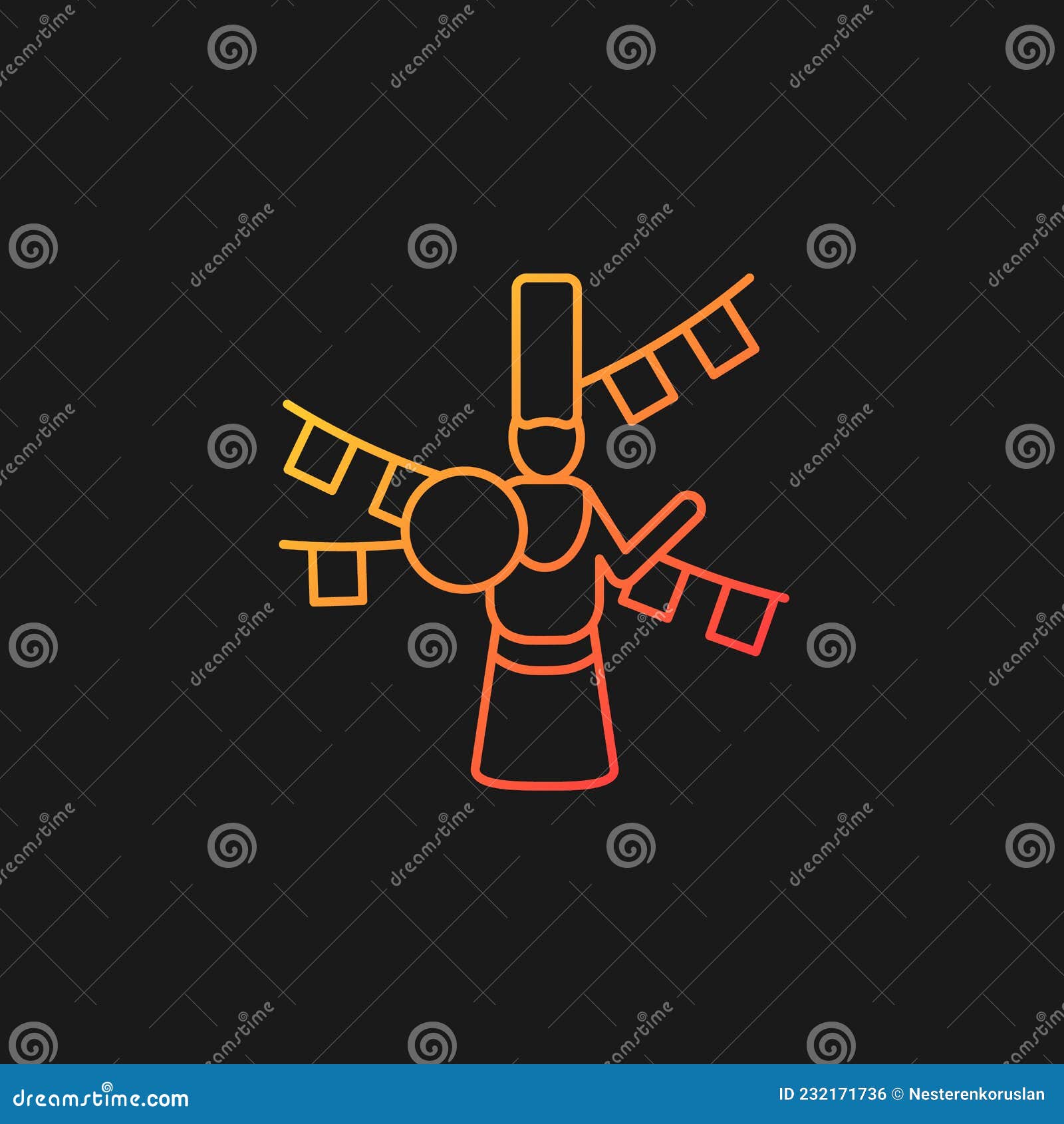 Losar Celebration Gradient Vector Icon for Dark Theme Stock Vector ...