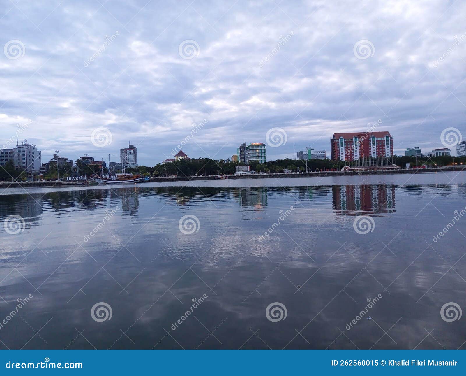Losari beach Dock stock image. Image of building, cloud - 262560015