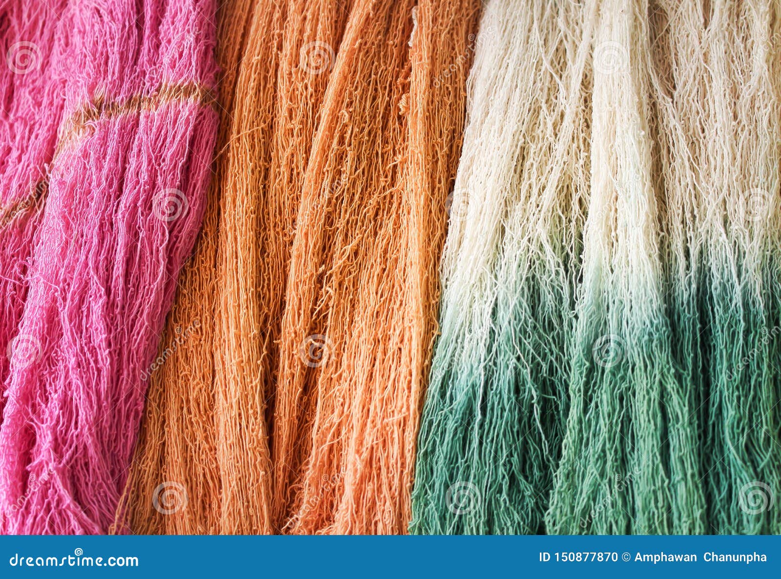 Colorful Multicolored Raw Cotton Thread Texture Group for Background ...