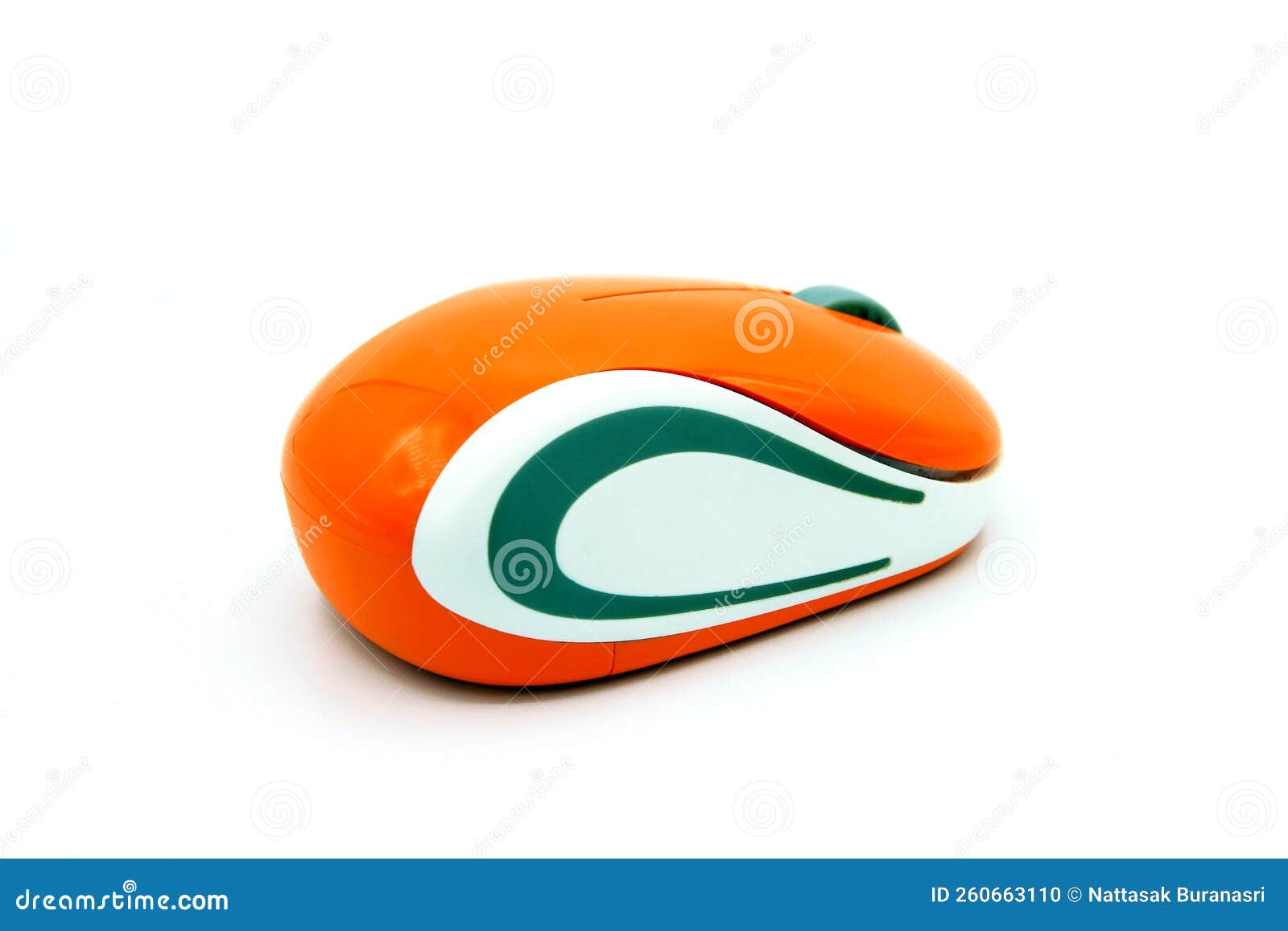 Lose Up Used Orange and White Wireless or Bluetooth Computer Mouse ...