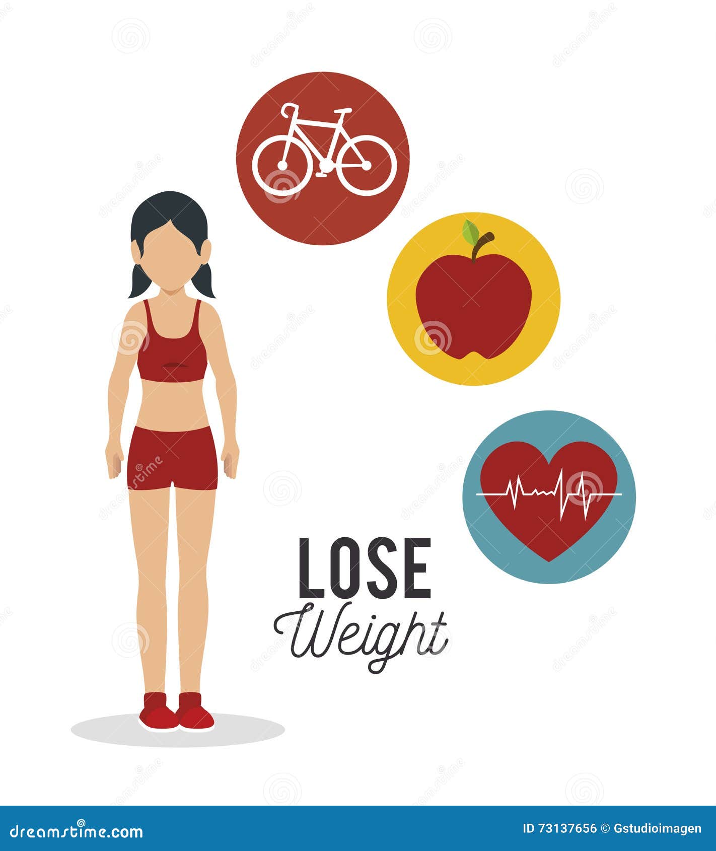 Lose weight design stock illustration. Illustration of isolated - 73137656