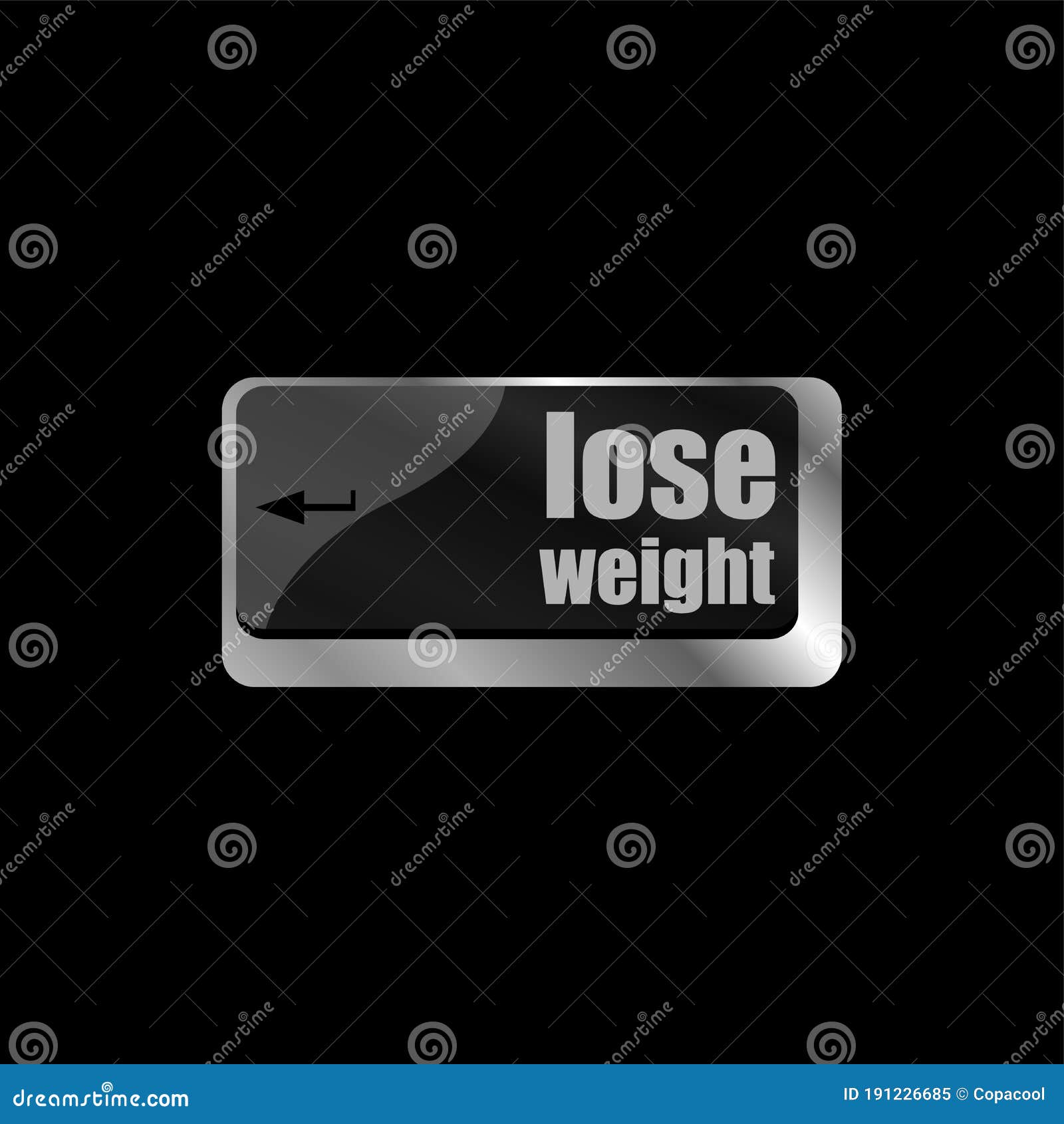 Lose Weight on Keyboard Enter Key Button Stock Illustration ...