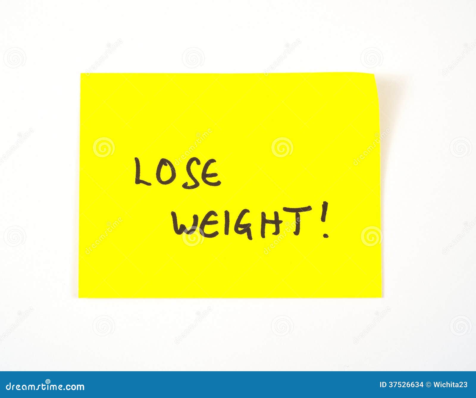 Lose Weight Written on a Sticky Note Stock Photo - Image of confidence ...