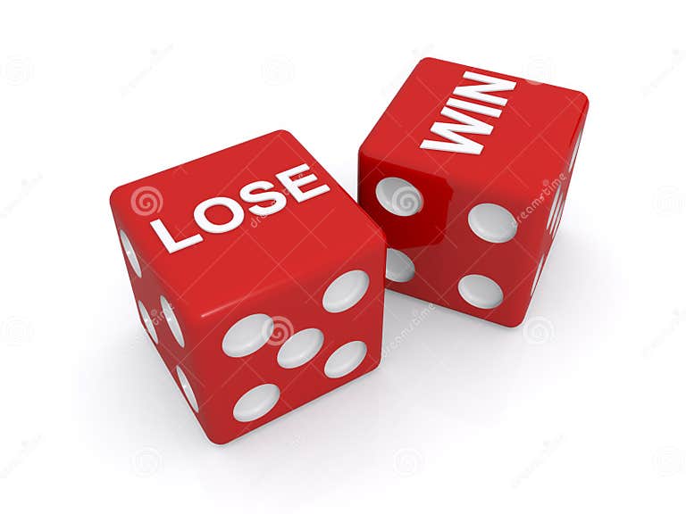 Lose and win dice stock image. Image of conceptual, failure - 28605419