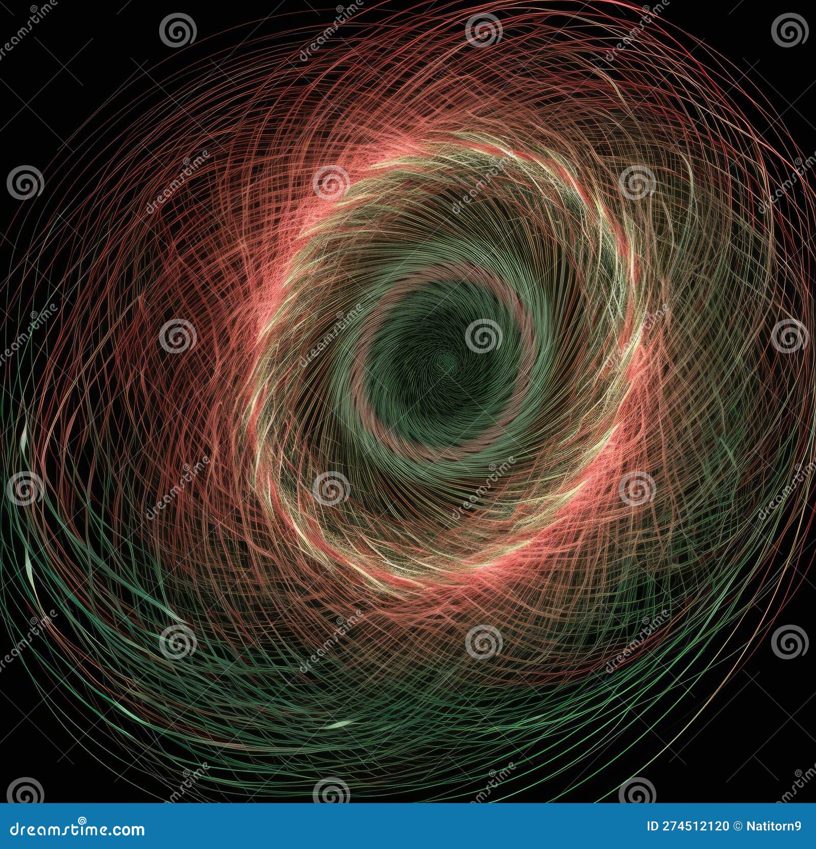 Swirling Spirals and Lines in Mathematical Color Symphony (AI Generated ...